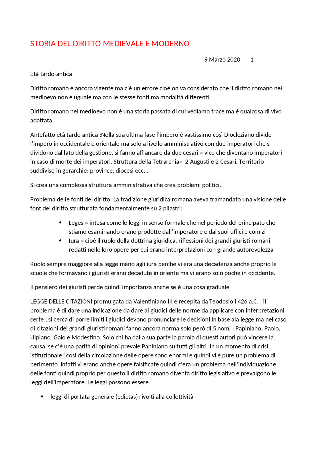 Appunti Storia Medievale Docsity