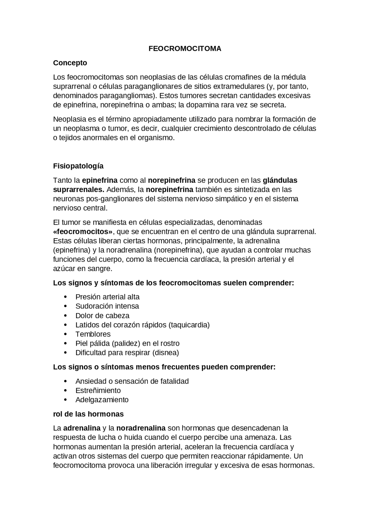 Feocromocitomaendocrino Docsity
