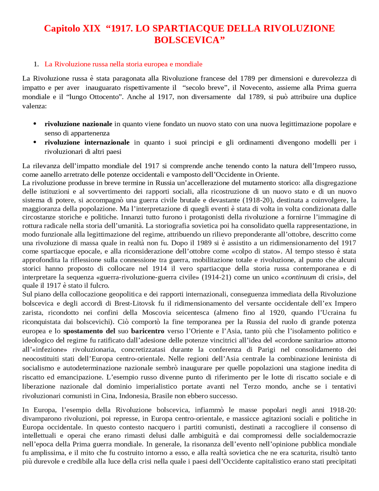 Riassunto Capitolo Xix Docsity