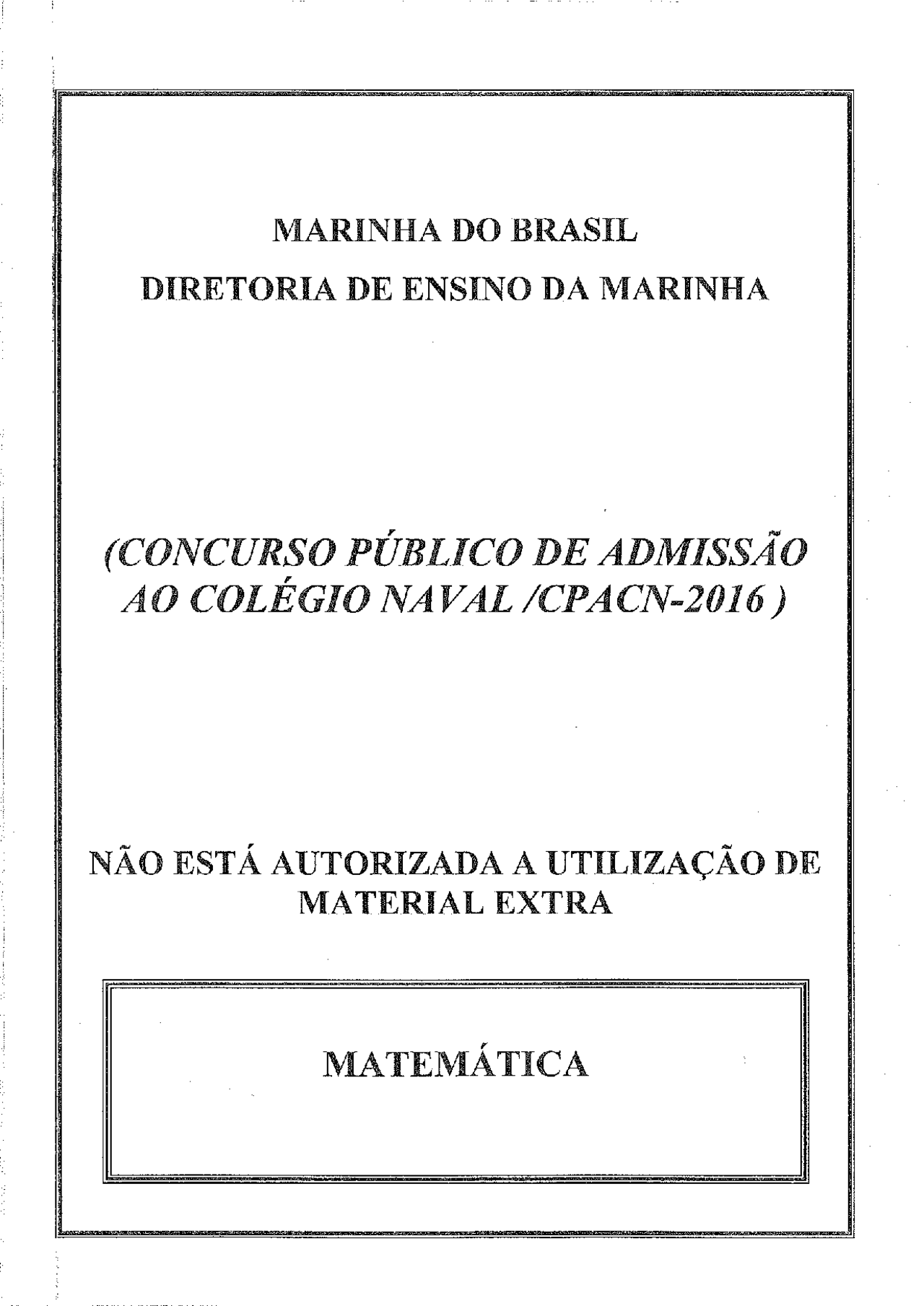 Prova Colégio Naval 2016 Docsity