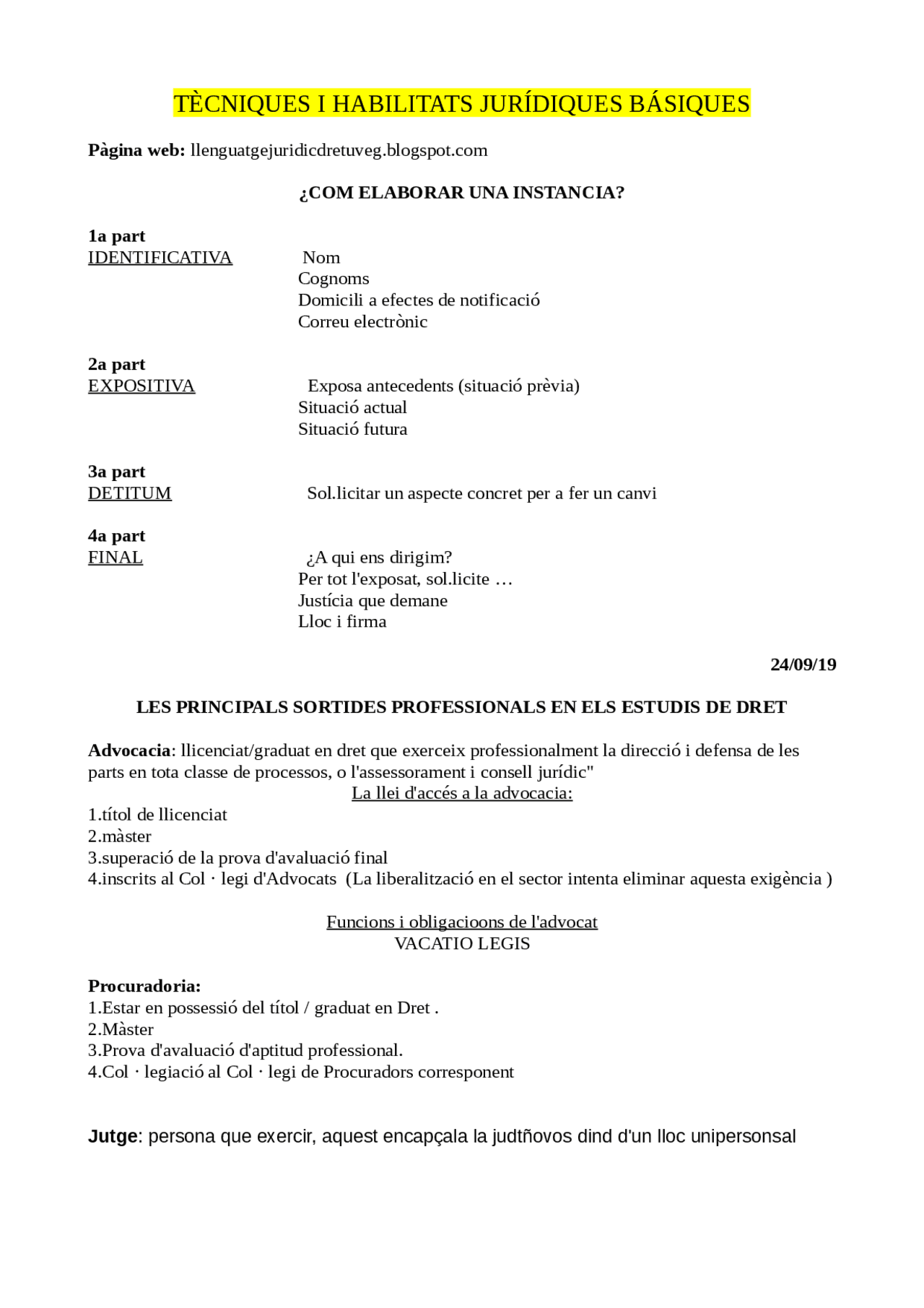 Tecnicas Y Habilidades JurÍdicas BÁsicas Docsity
