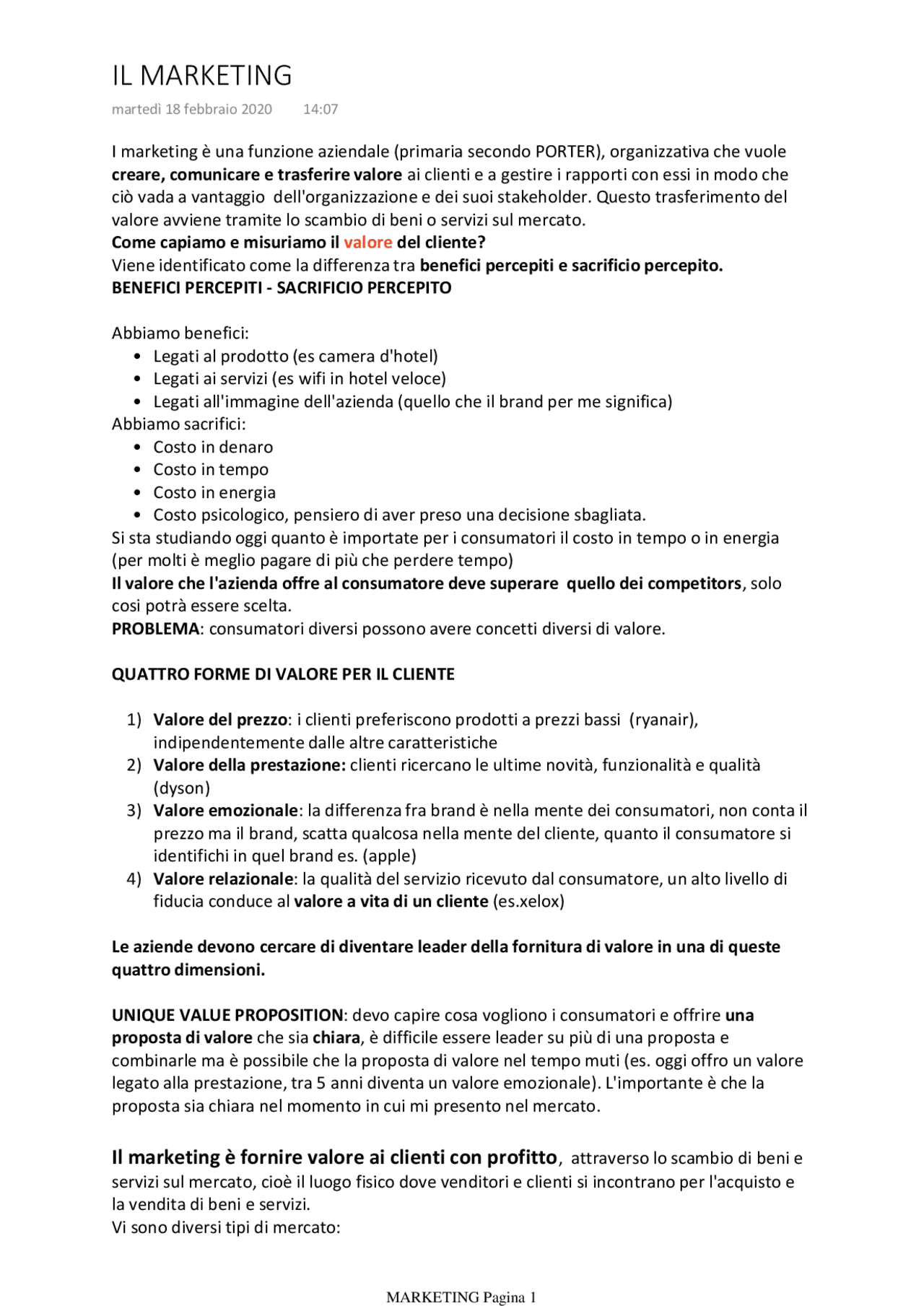 Appunti Di Marketing Docsity