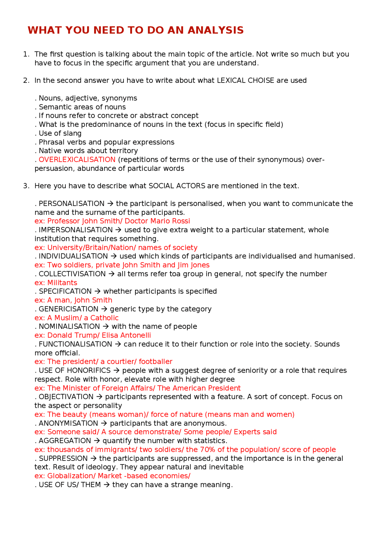 Critical Discourse Analysis Docsity