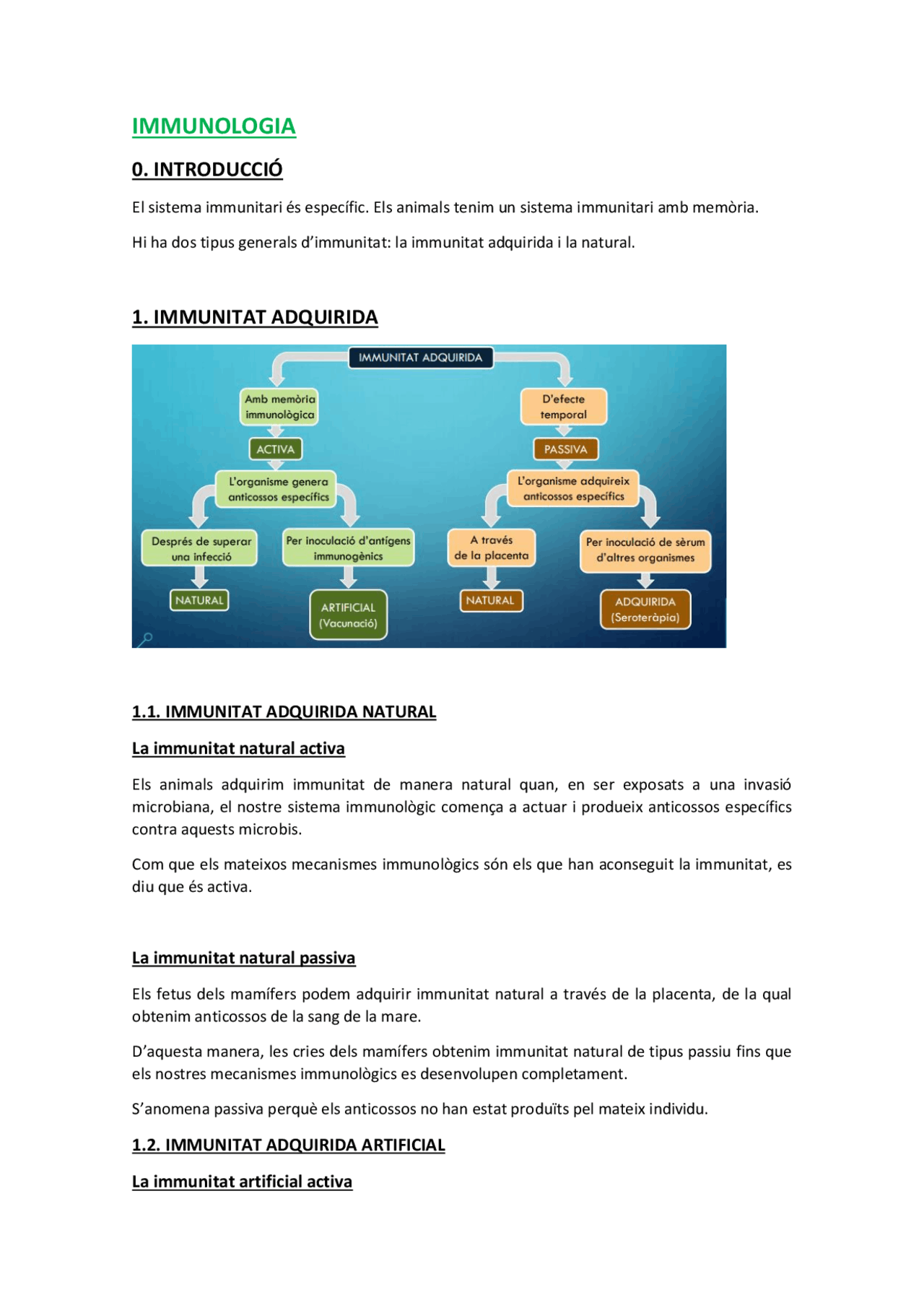 Resum Immunologia Biologia Selectivitat Resúmenes De Biología Docsity