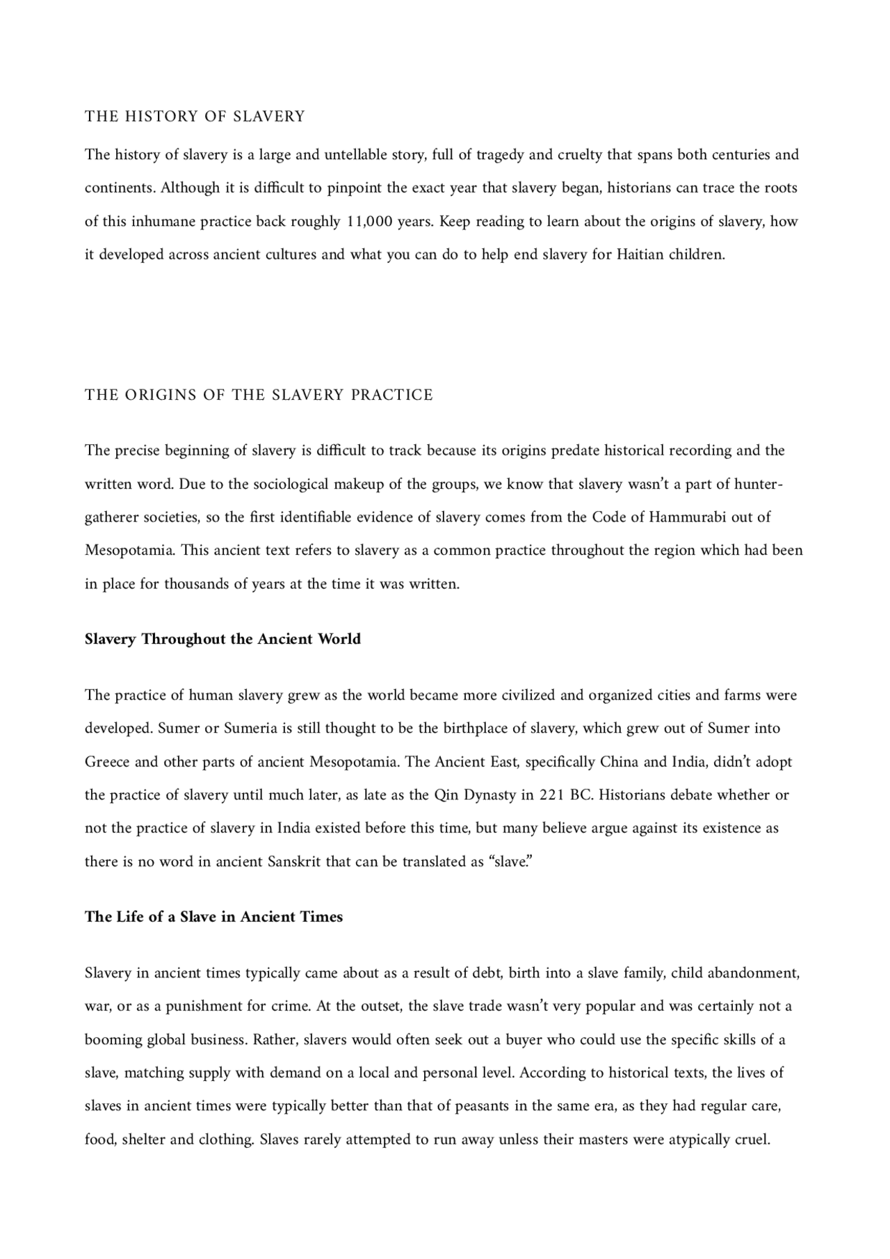 The history of slavery - Docsity