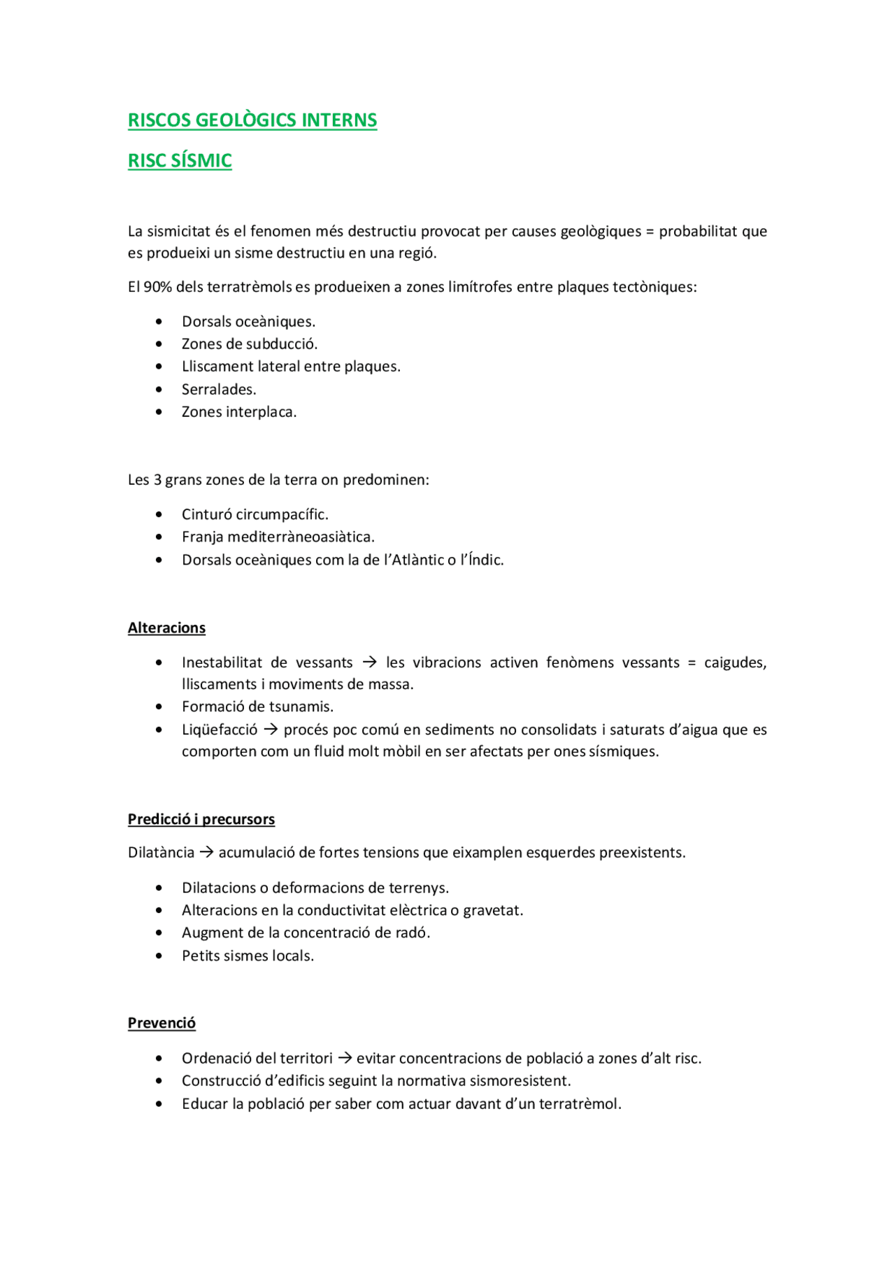 Resum Geodinàmica Interna Ctma Selectivitat Docsity