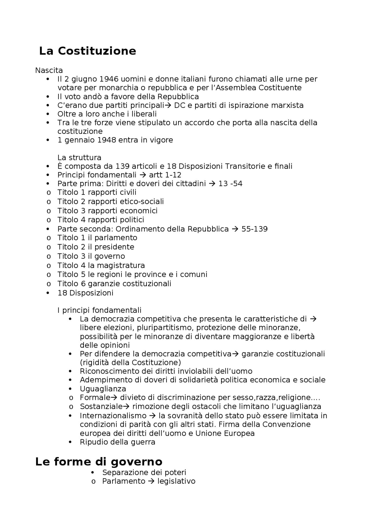 Riassunto Di Diritto Per La Maturità Docsity