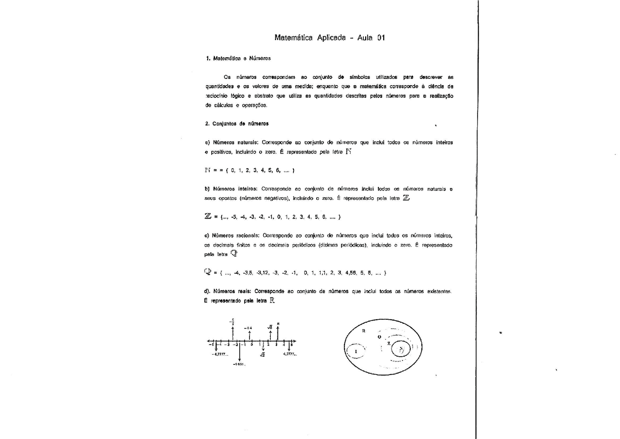 Exercícios Matemática Aplicada Docsity