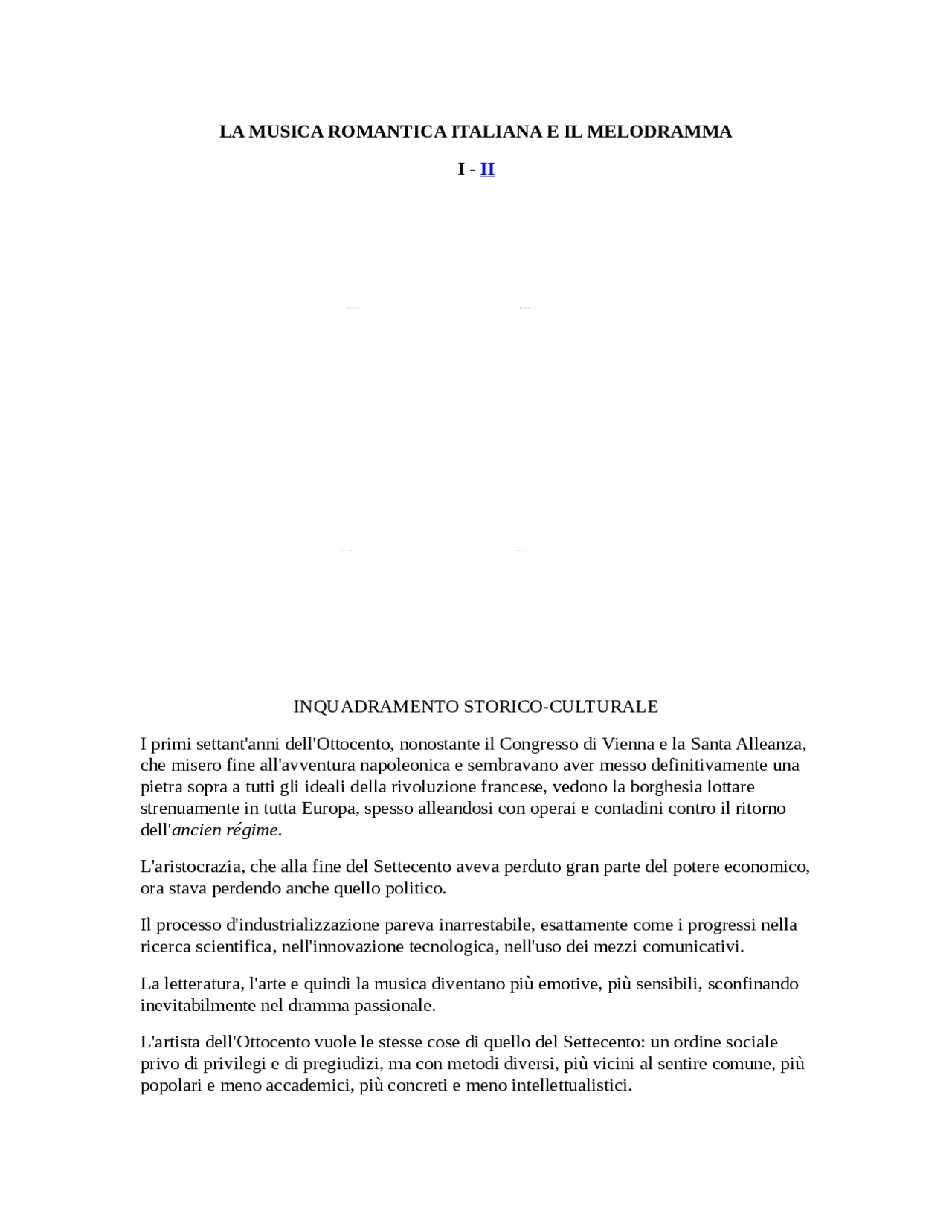 Il Melodramma In Italia Docsity