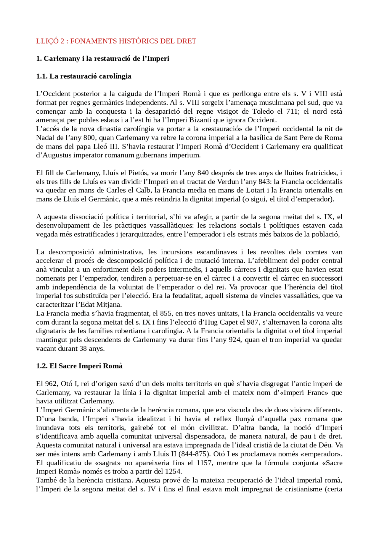 Fonaments Del Dret O Historia Del Derecho Docsity