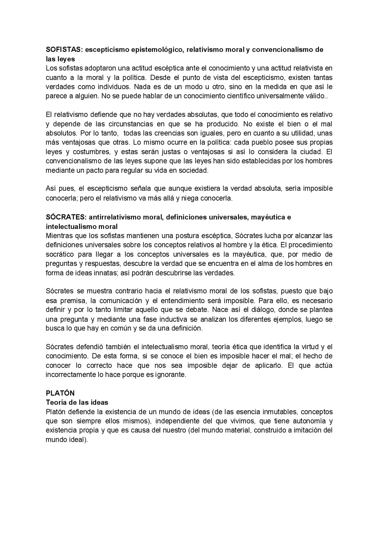Apuntes Platón Y Aristóteles Docsity