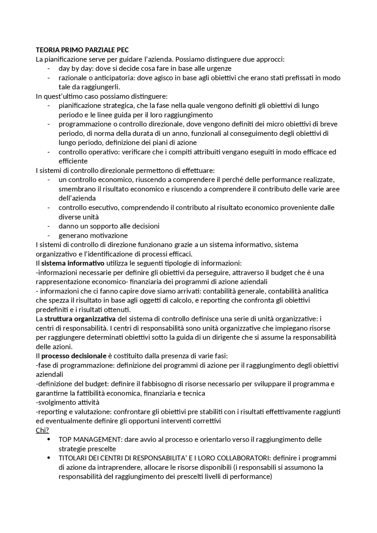 Programmazione E Controllo Docsity