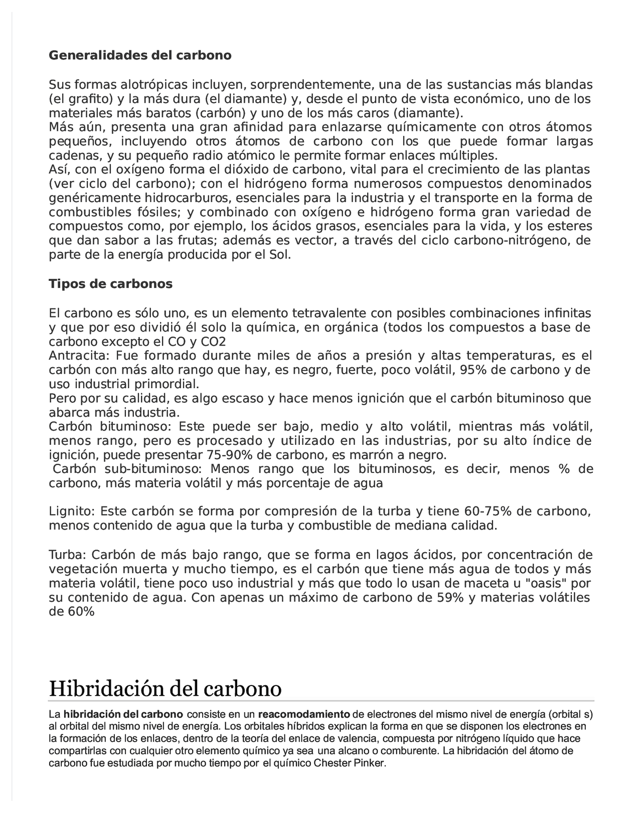 Carbono generalidades - Docsity