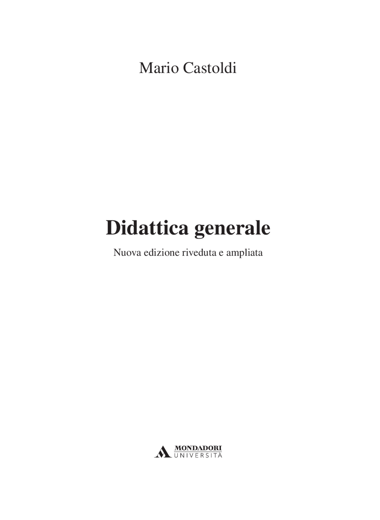 Didattica Generale Mario Castoldi Torino Docsity