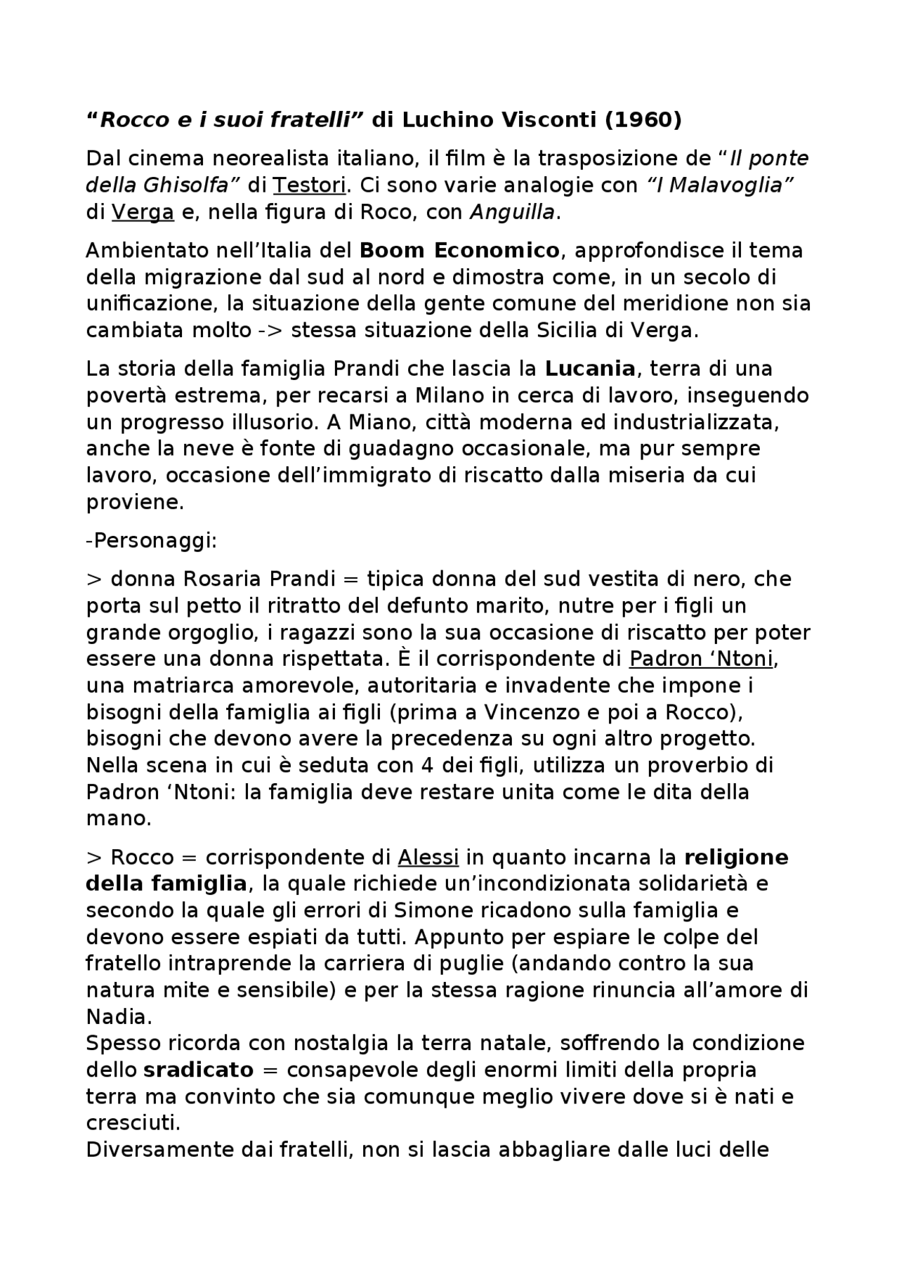 Rocco E I Suoi Fratelli Docsity