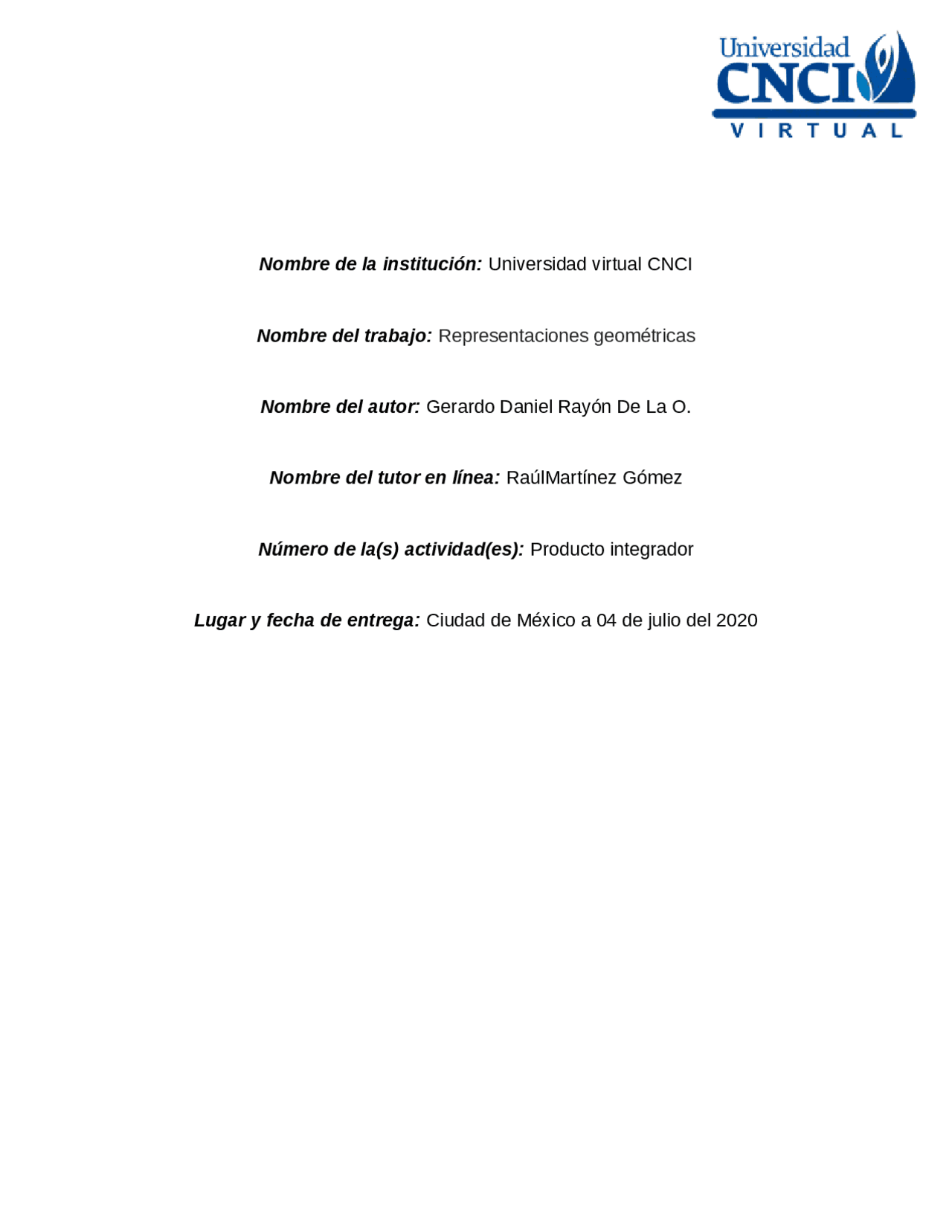 Proyecto modular universidad virtual cnci | Ejercicios de Cálculo ...