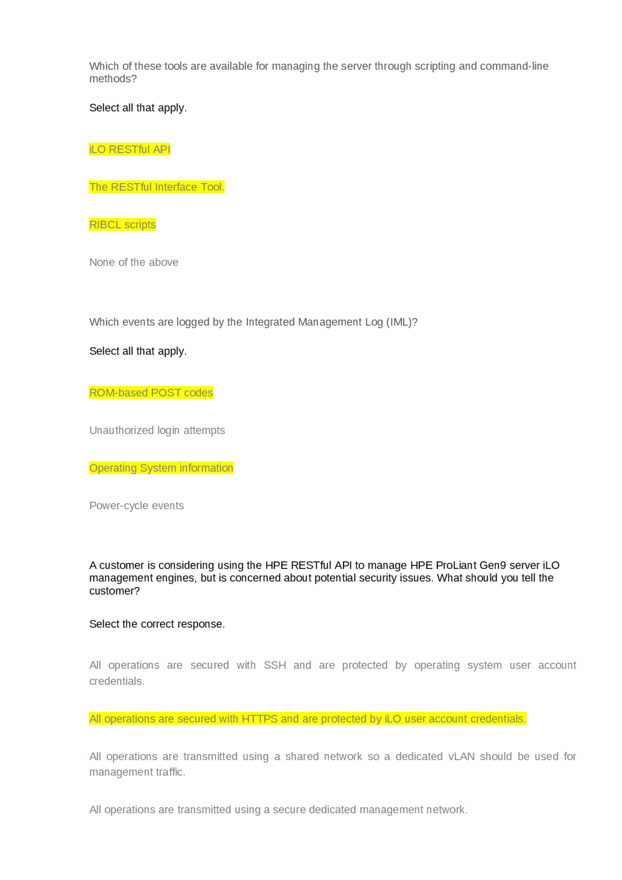 FIRST TEST FOR HPE TEST - Docsity