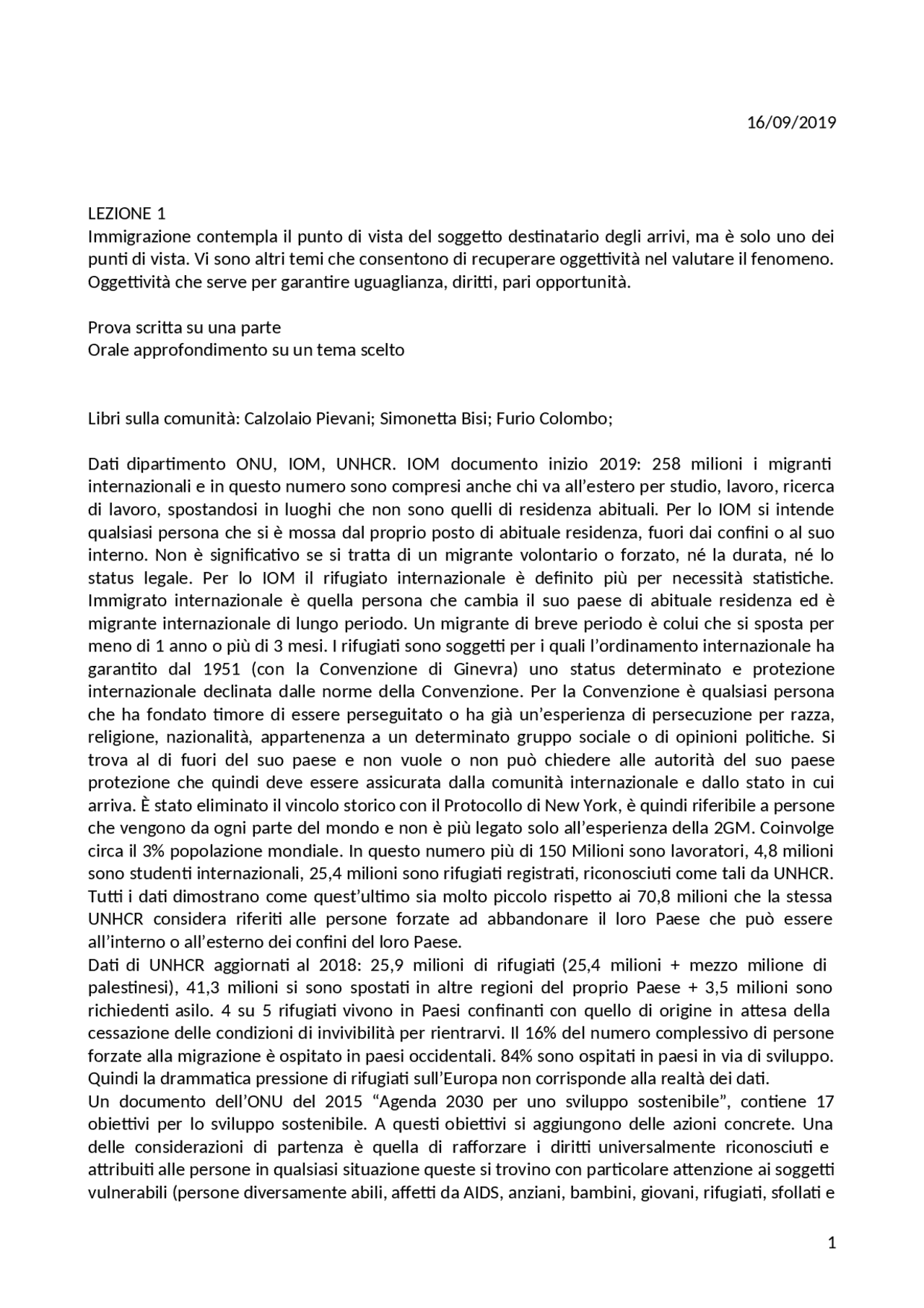 Appunti Diritto Delle Migrazioni Docsity