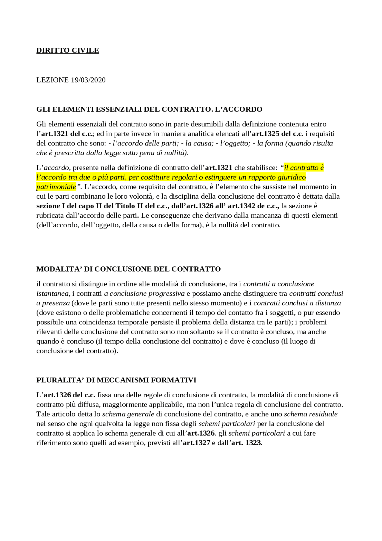 Appunti Di Diritto Civile Docsity