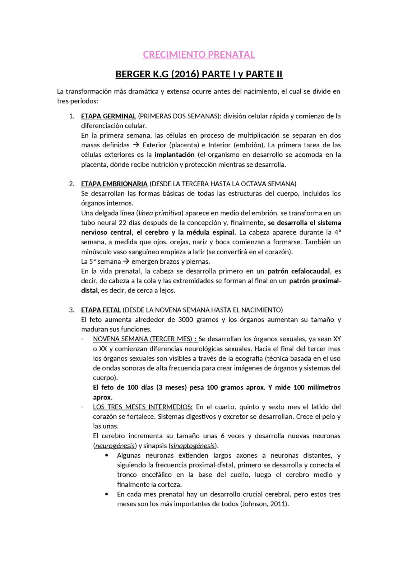 Apuntes Psicologia Del Desarrollo Docsity