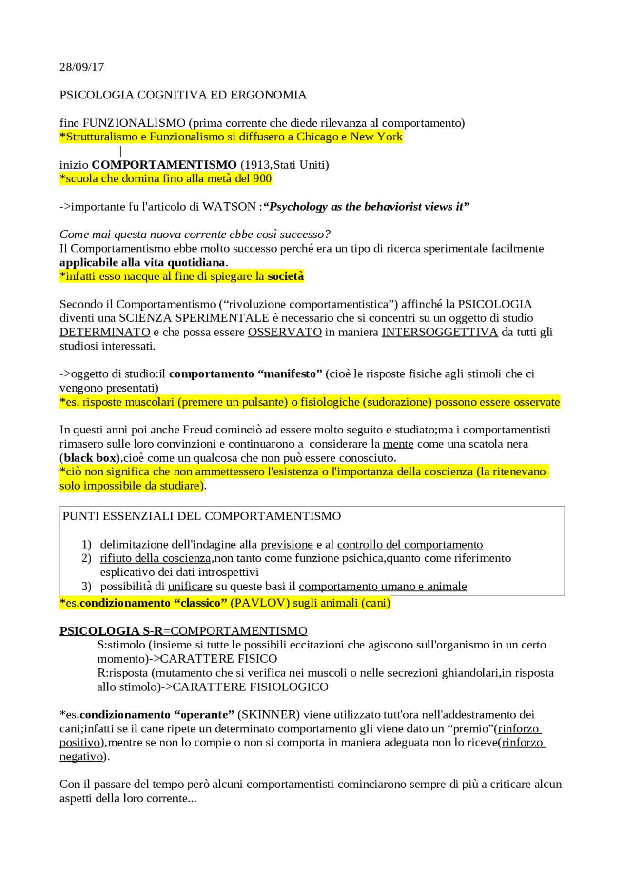 Psicologia Cognitiva 4 Docsity