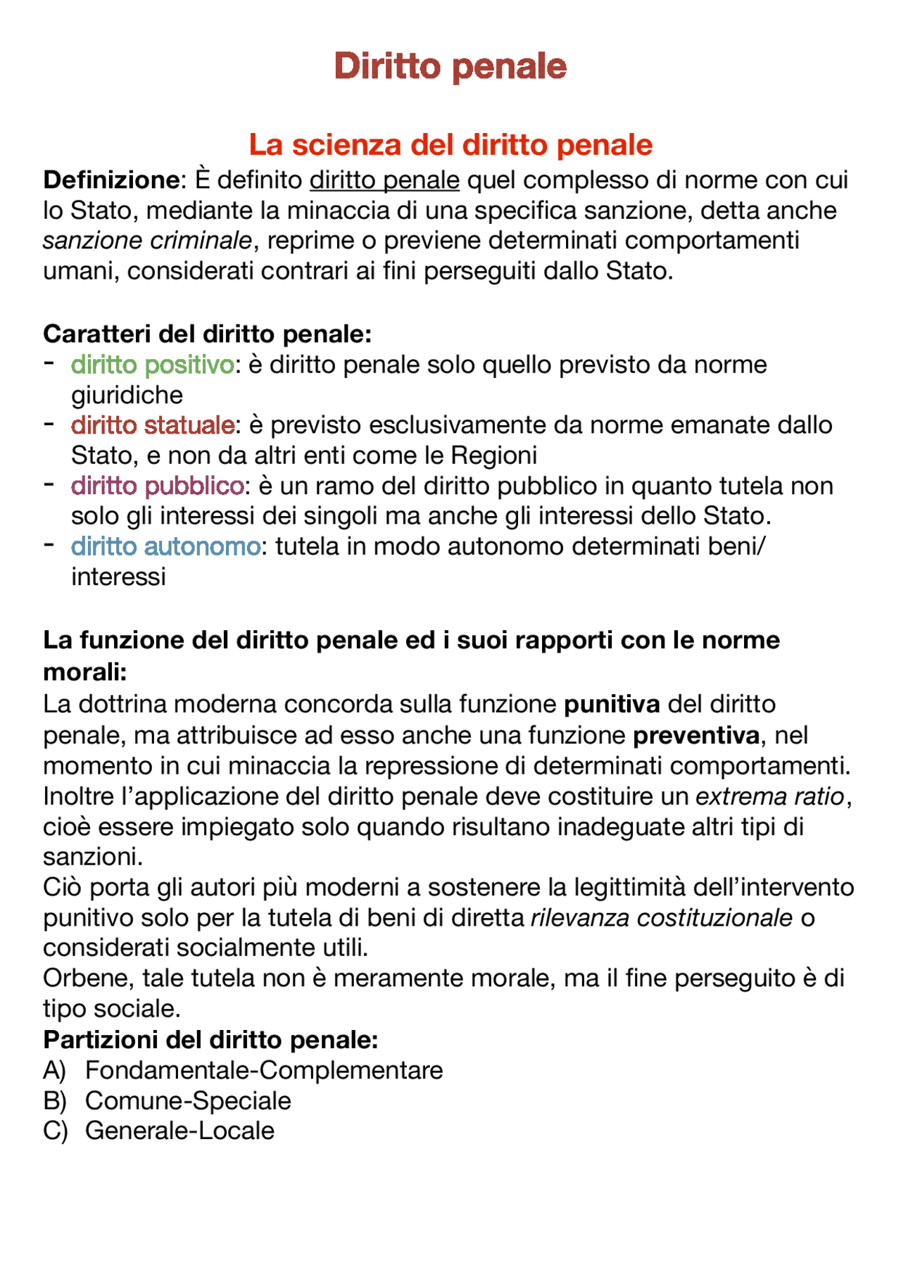Riassunto Fiandaca Musco Docsity