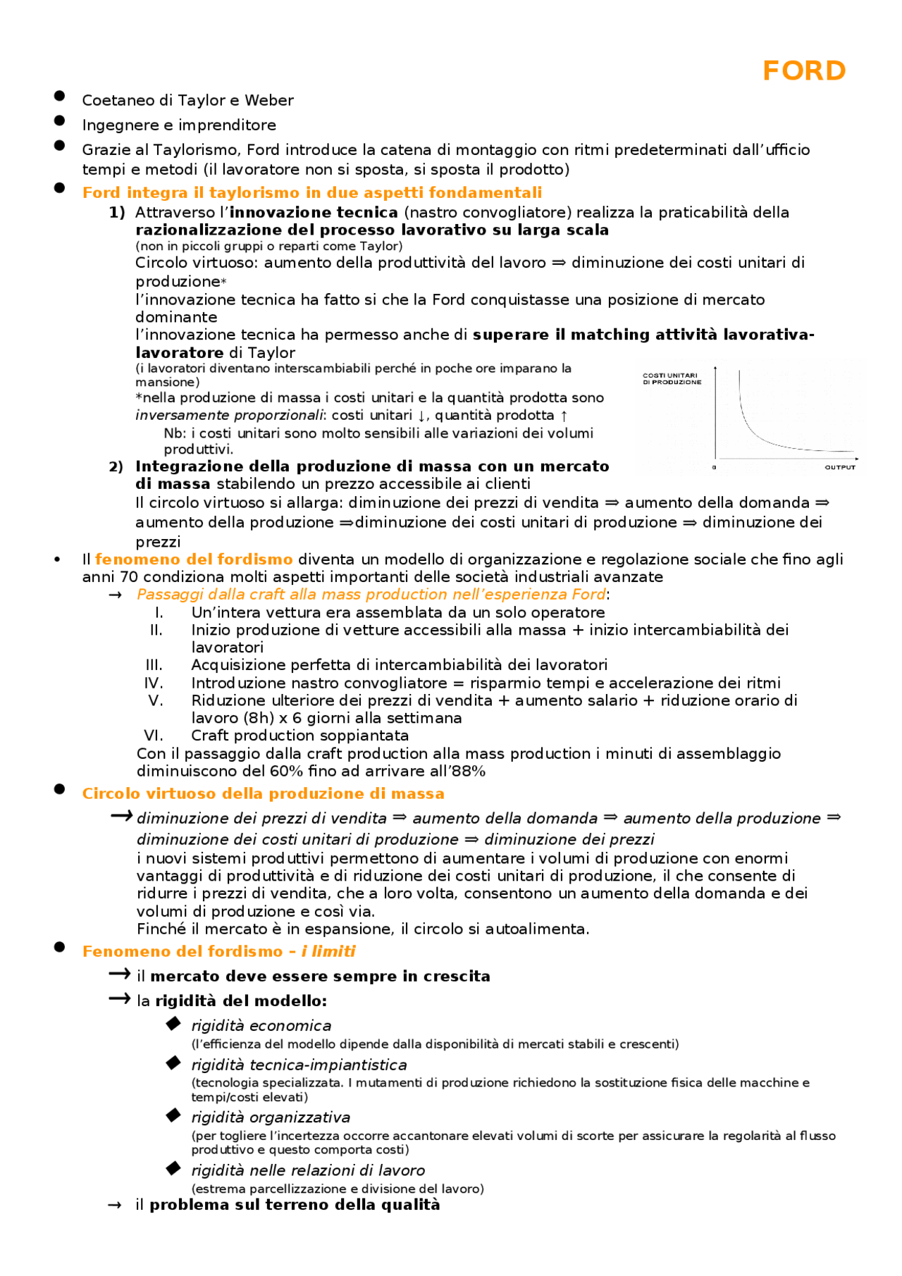 Schemi Brevi Su Ford Docsity