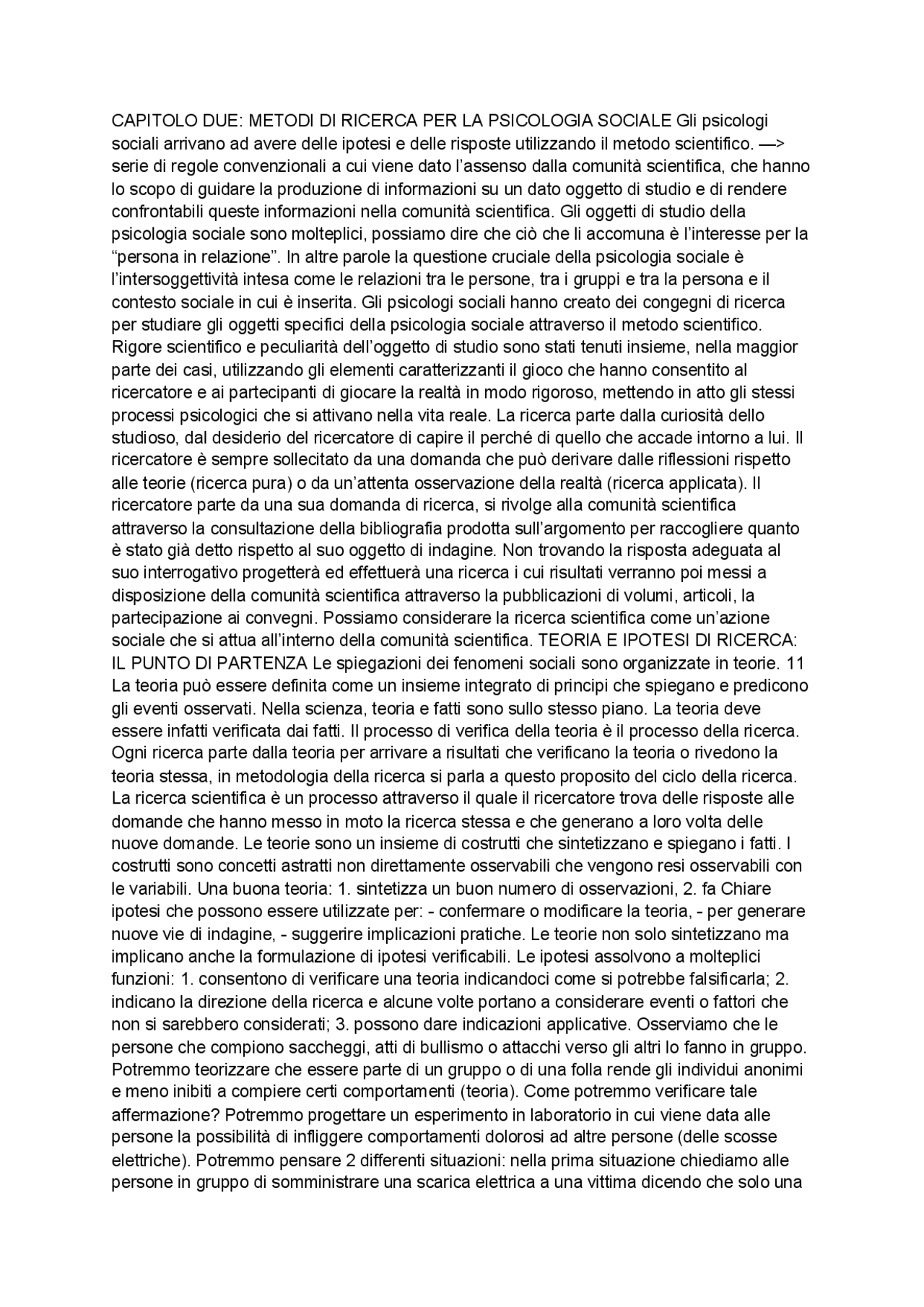 Cap 2 Psicologia Sociale Docsity