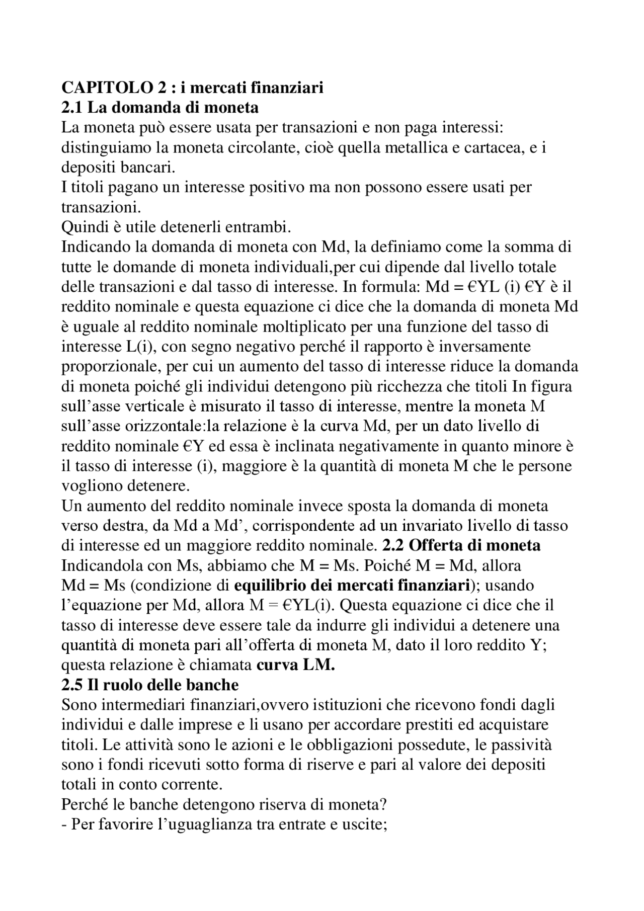Macroeconomia 2018 Appunti Cap2 Docsity