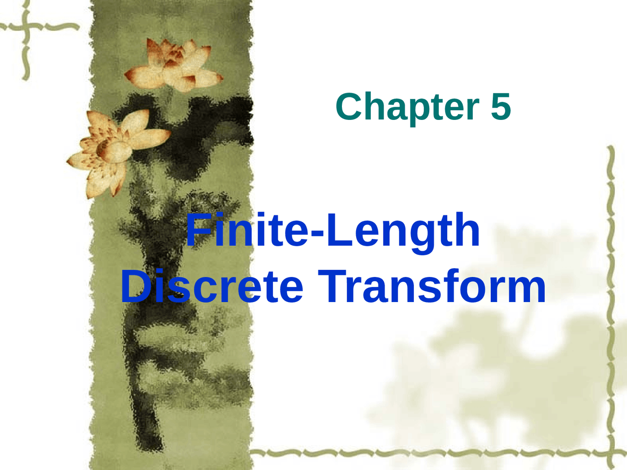 Finite Length Fourier Transform Dft Lecture Notes Digital Signal Processing Docsity