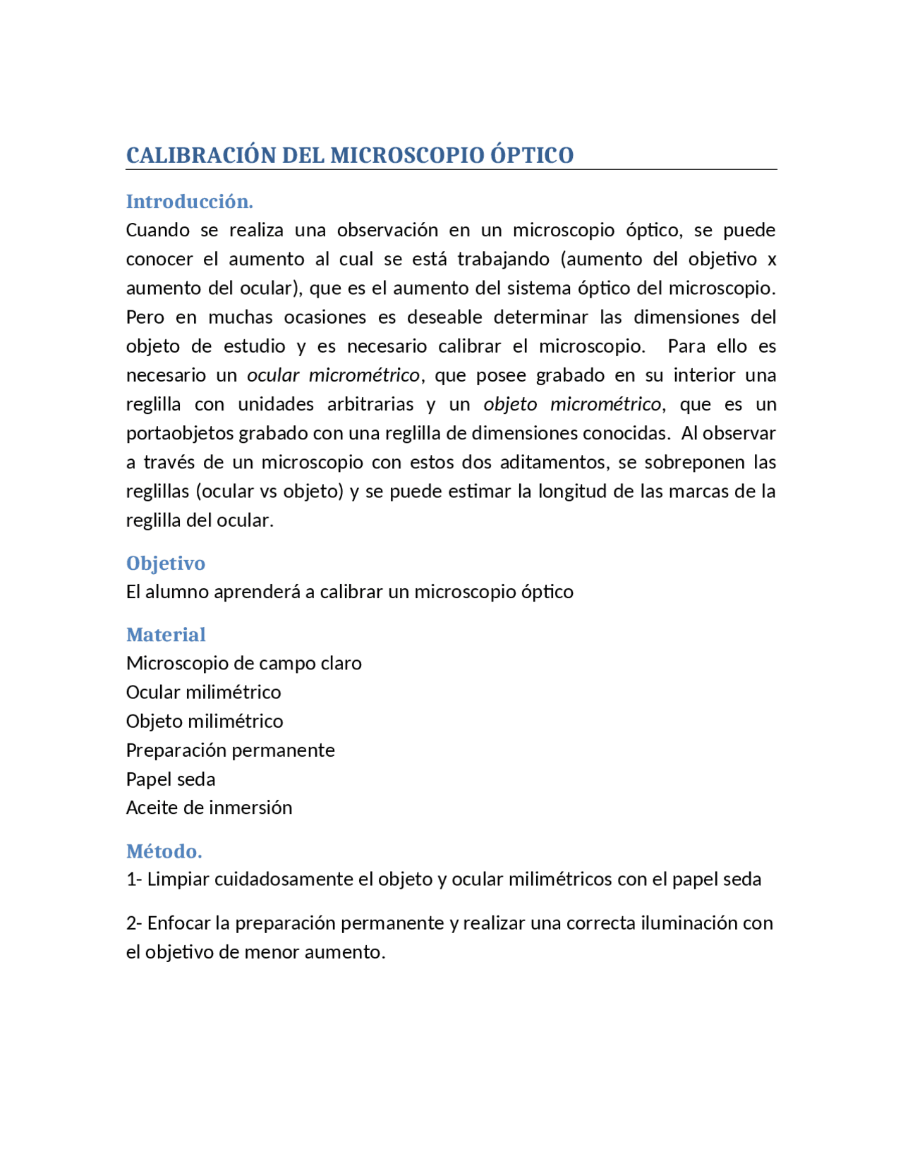 Manual de microscopio - Docsity