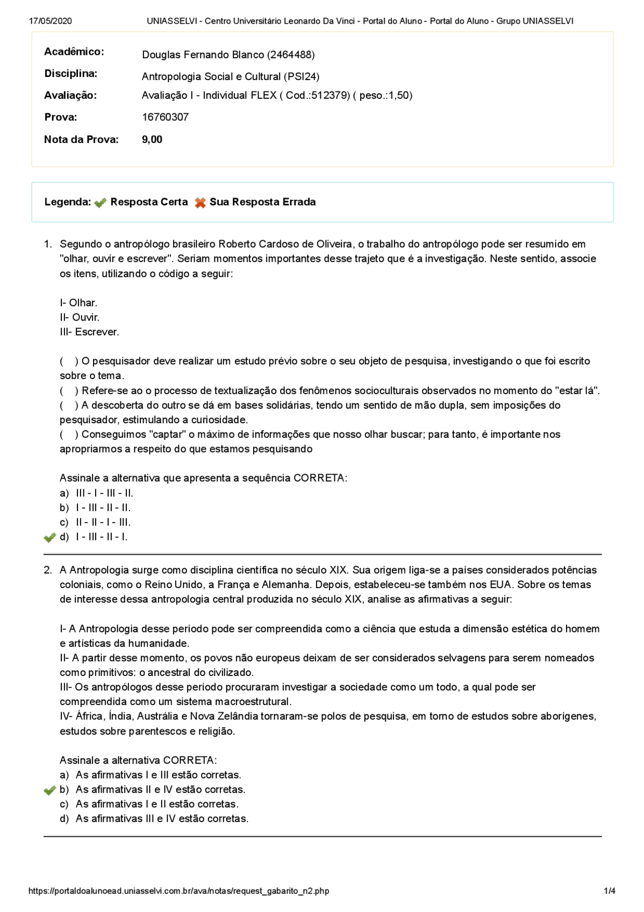 Provas Da Uniasselvi Docsity
