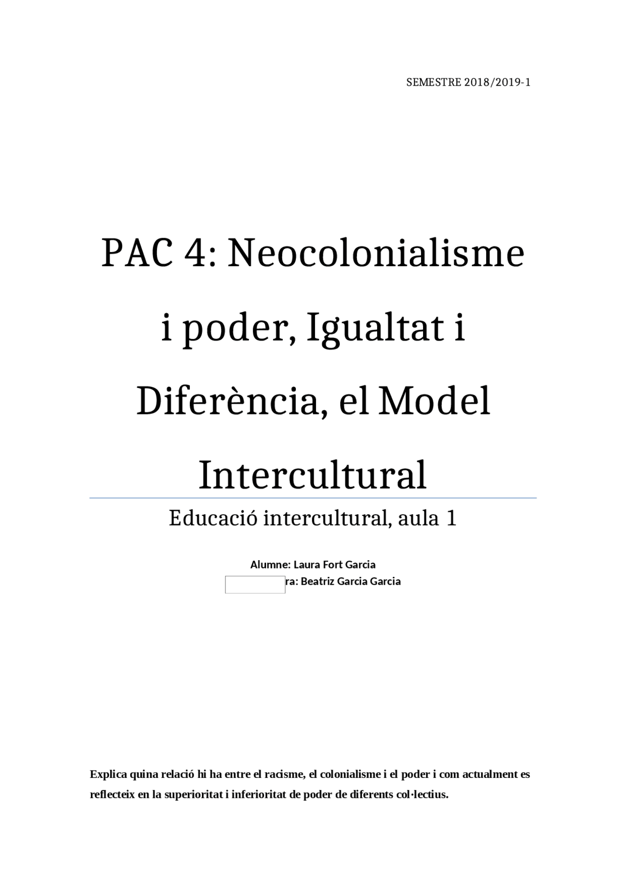 Pac 4 Ed Intercultural Docsity