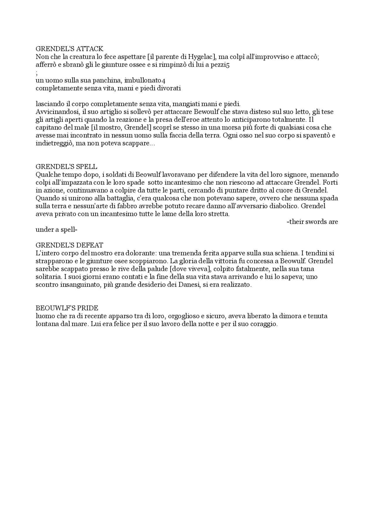 Poema Epico Anglosassone Beowulf Docsity