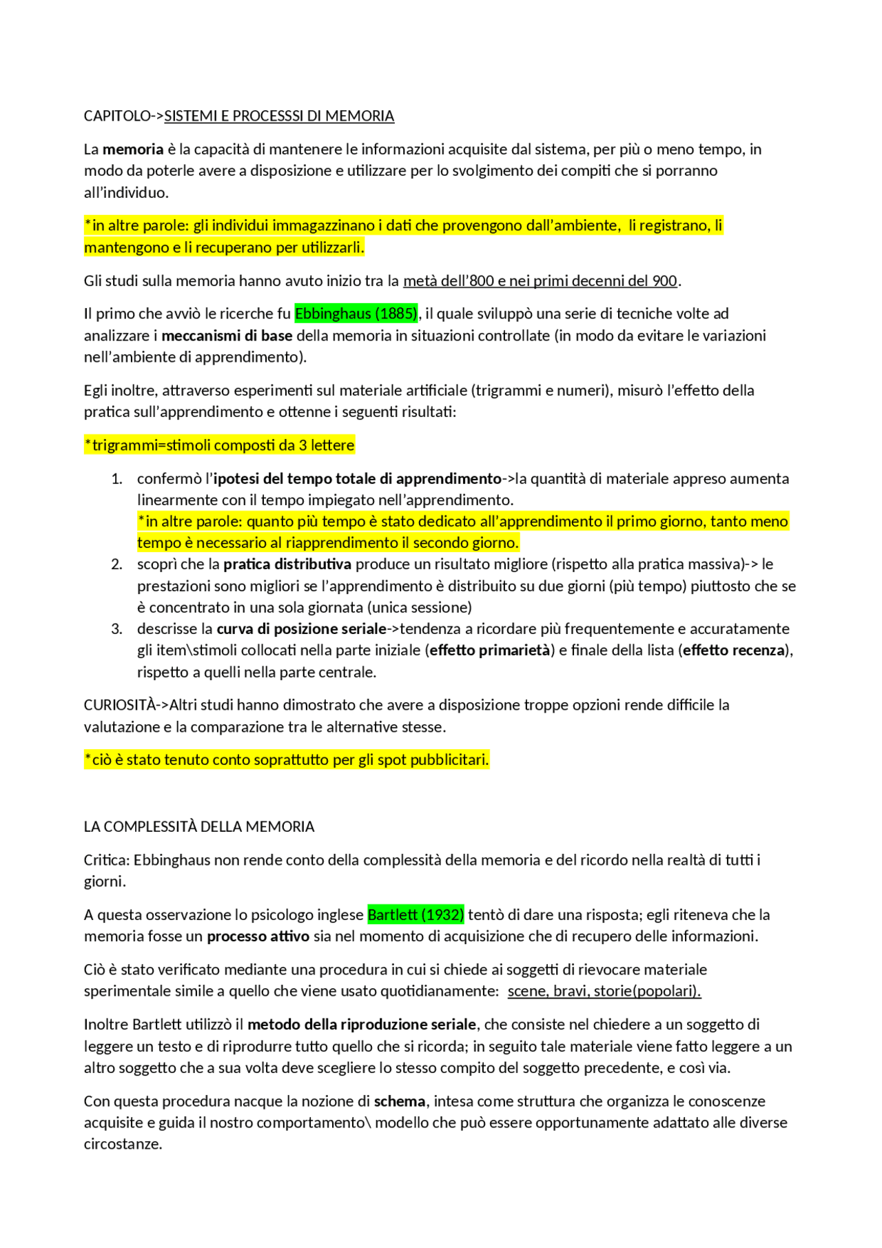 Psicologia Cognitiva 8 Docsity