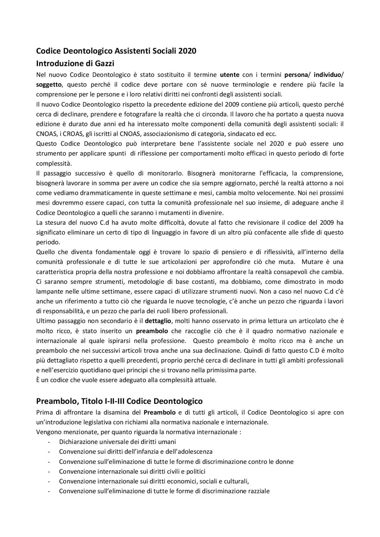 Riassunto E Schemi Codice Deontologico Assistenza Sociale Sbobinature