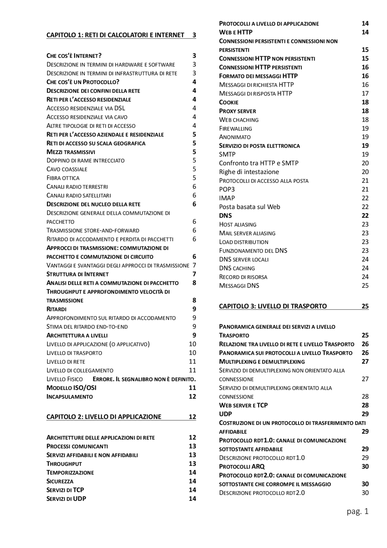Reti Di Calcolatori E Internet Docsity