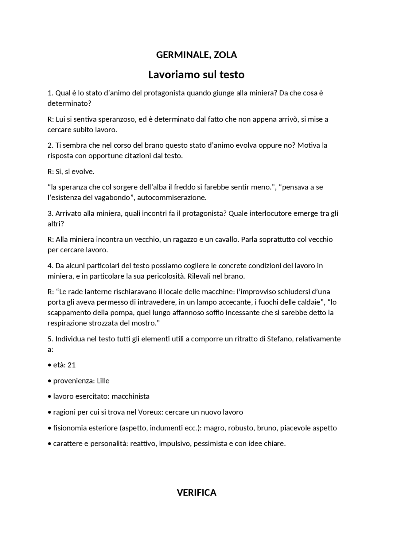Riassunto Sul Poeta Positivista Zola Docsity