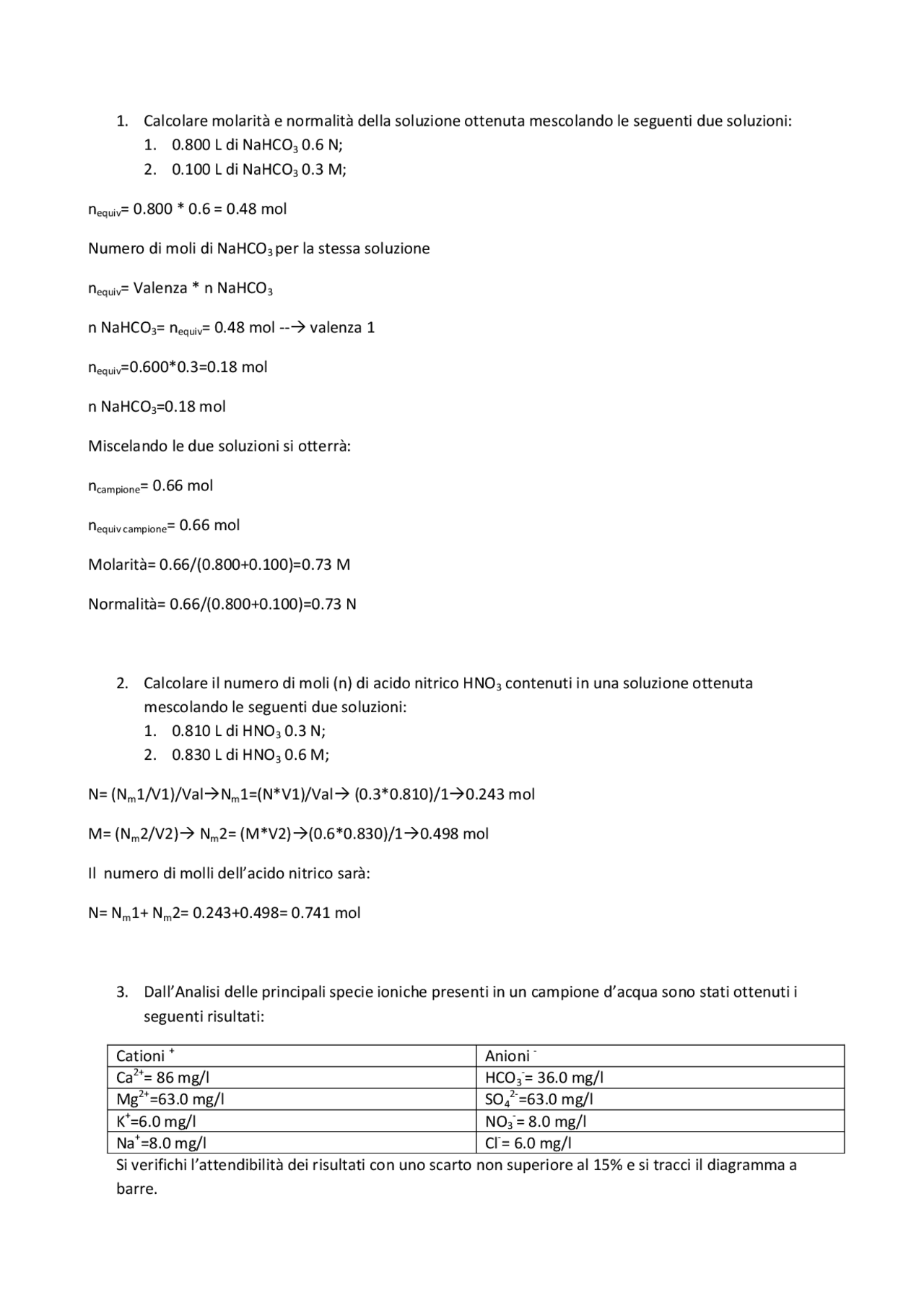 Elaborato 1 K Ingegneria Ambientale Docsity