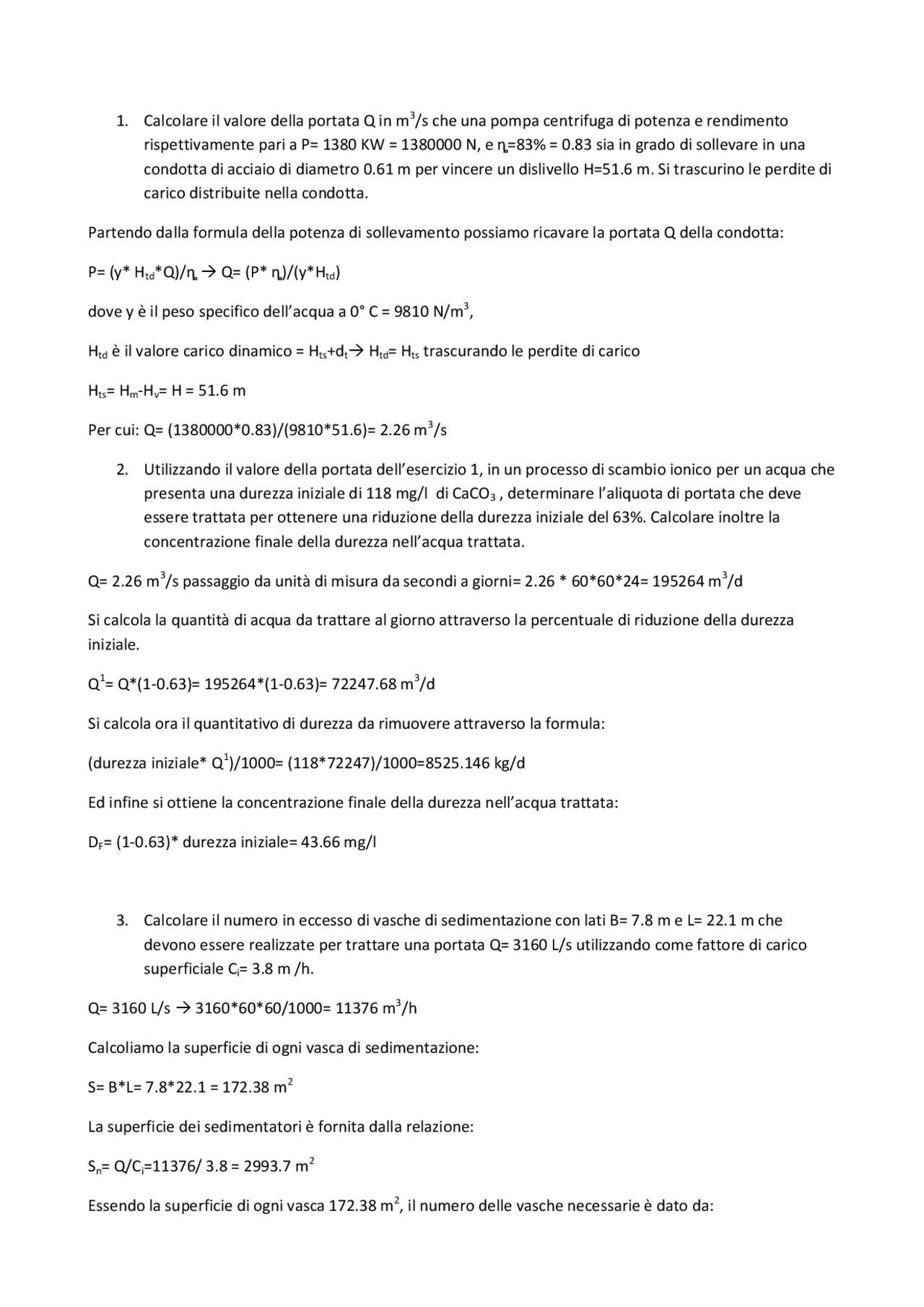 Elaborato 2 K Ingegneria Ambientale Docsity