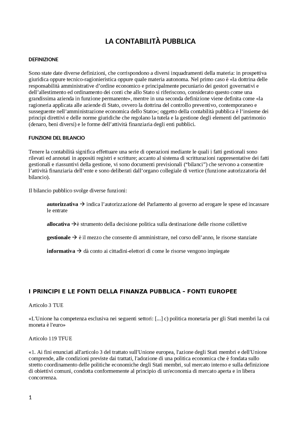 Contabilità Pubblica Docsity
