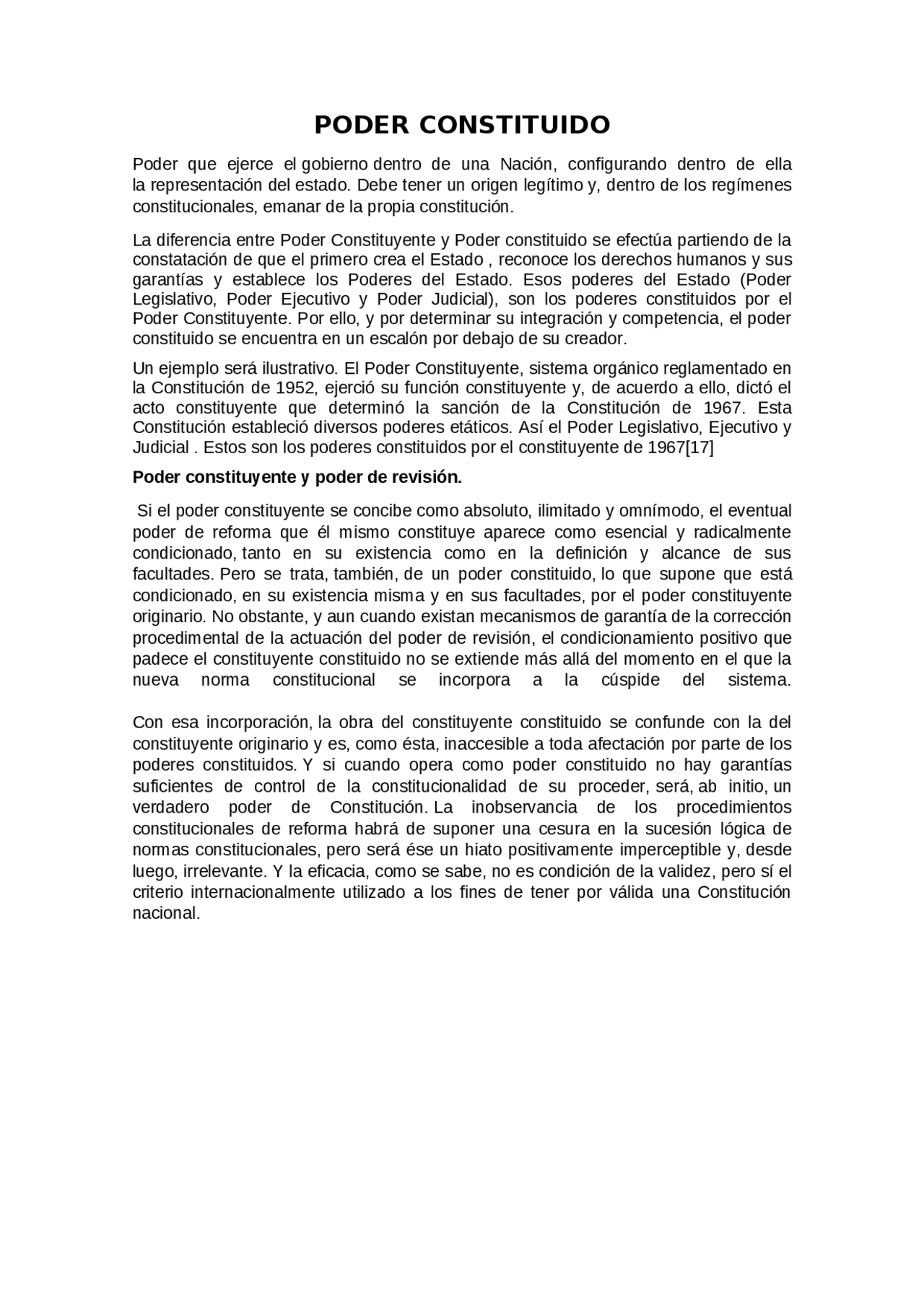 Diderencias entre Poder Constituyente y Poder Constituido | Summaries ...