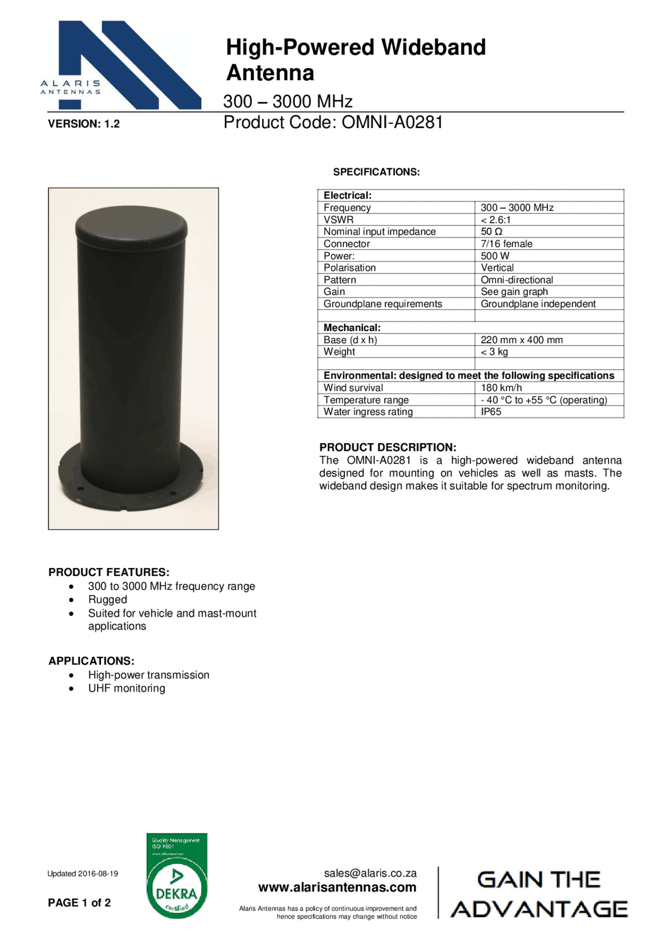 HIGH POWER ANTENNA FOR DESIGN AND ANY OTHER PURPOSE TO STUDY FOR THE CONCEPT LEARNING - Docsity