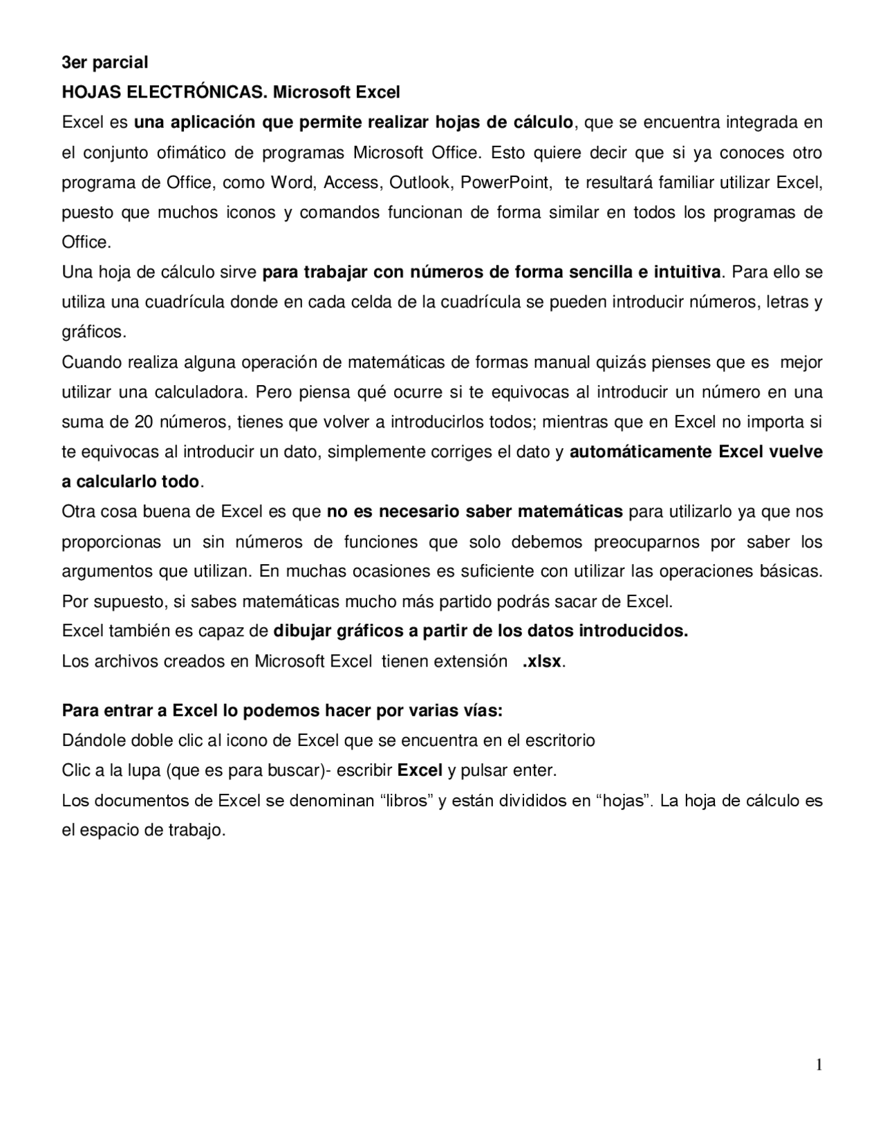 Manual de como usar excel | Appunti di Computer Science | Docsity