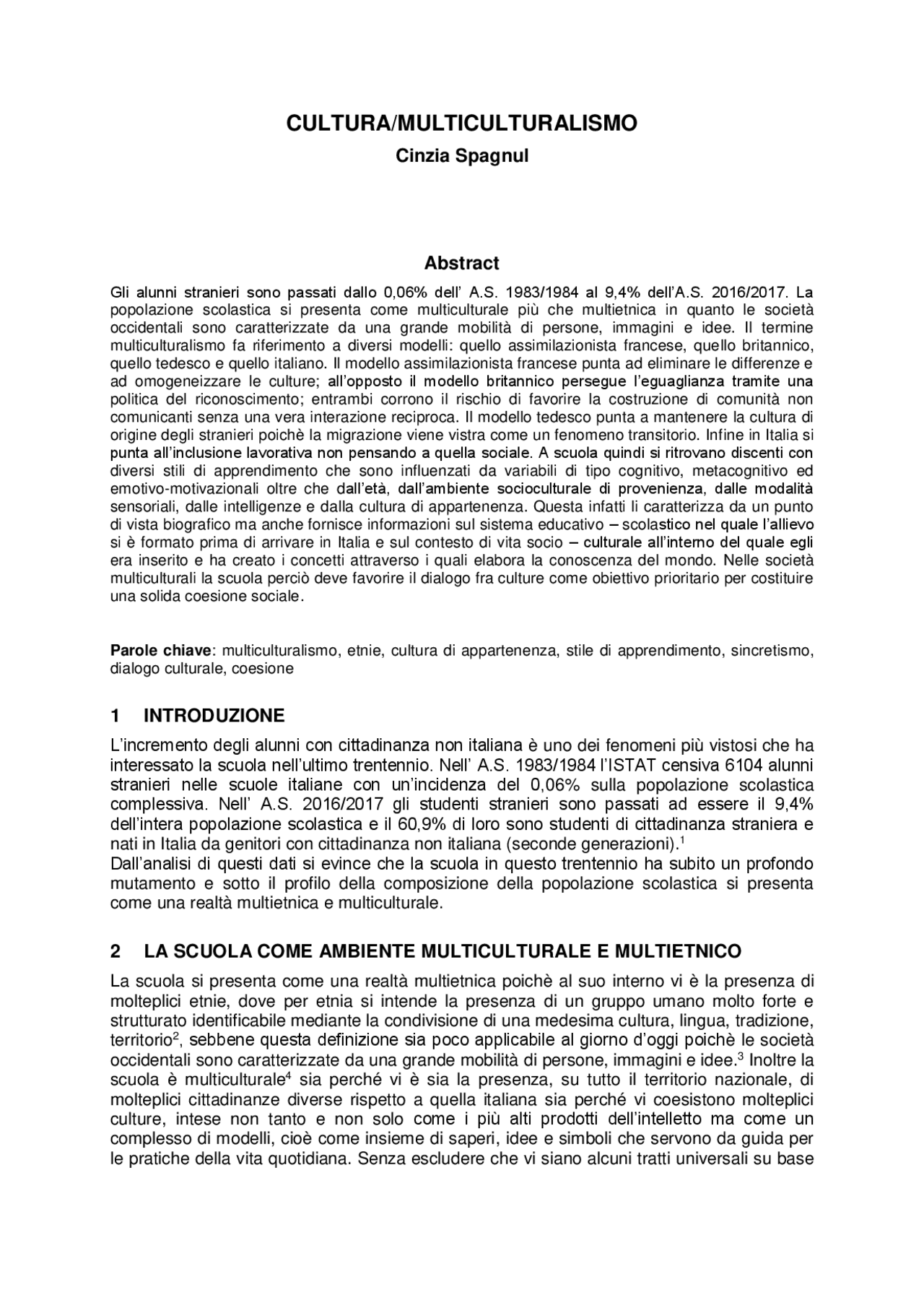 Cultura e Multiculturalismo | Guide, Progetti e Ricerche di Comunicazione Interculturale | Docsity