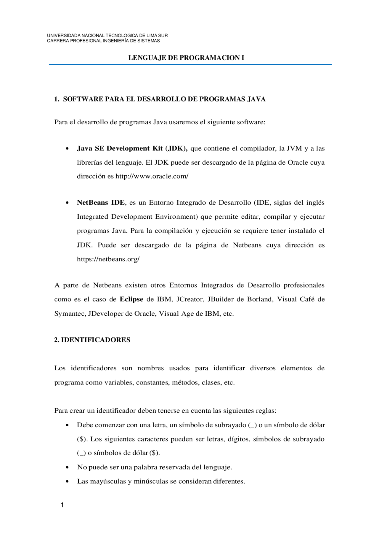 PROGRAMACION JAVA FACIL - Docsity
