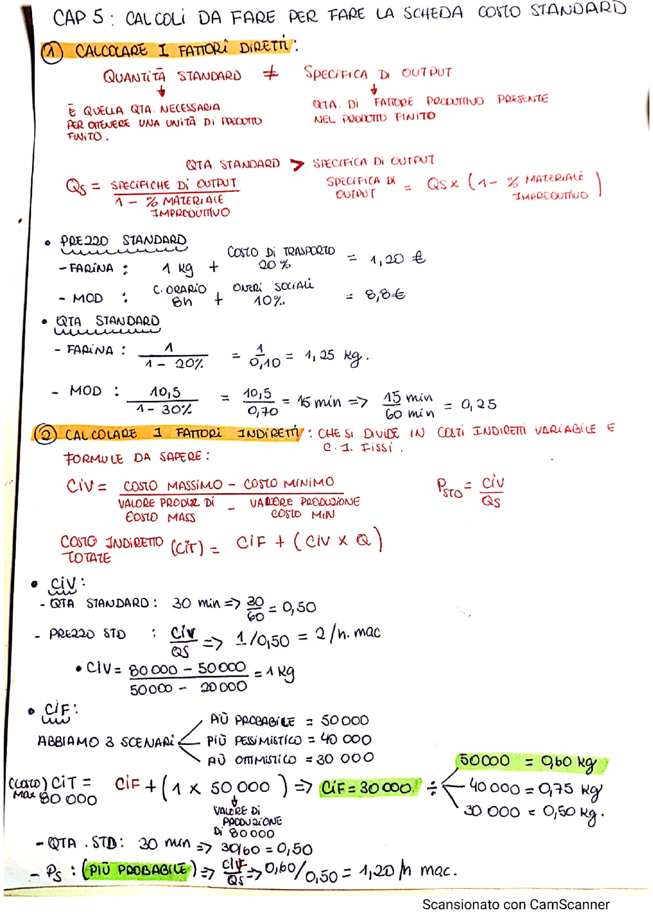 Esercizi programmazione e controllo - Docsity