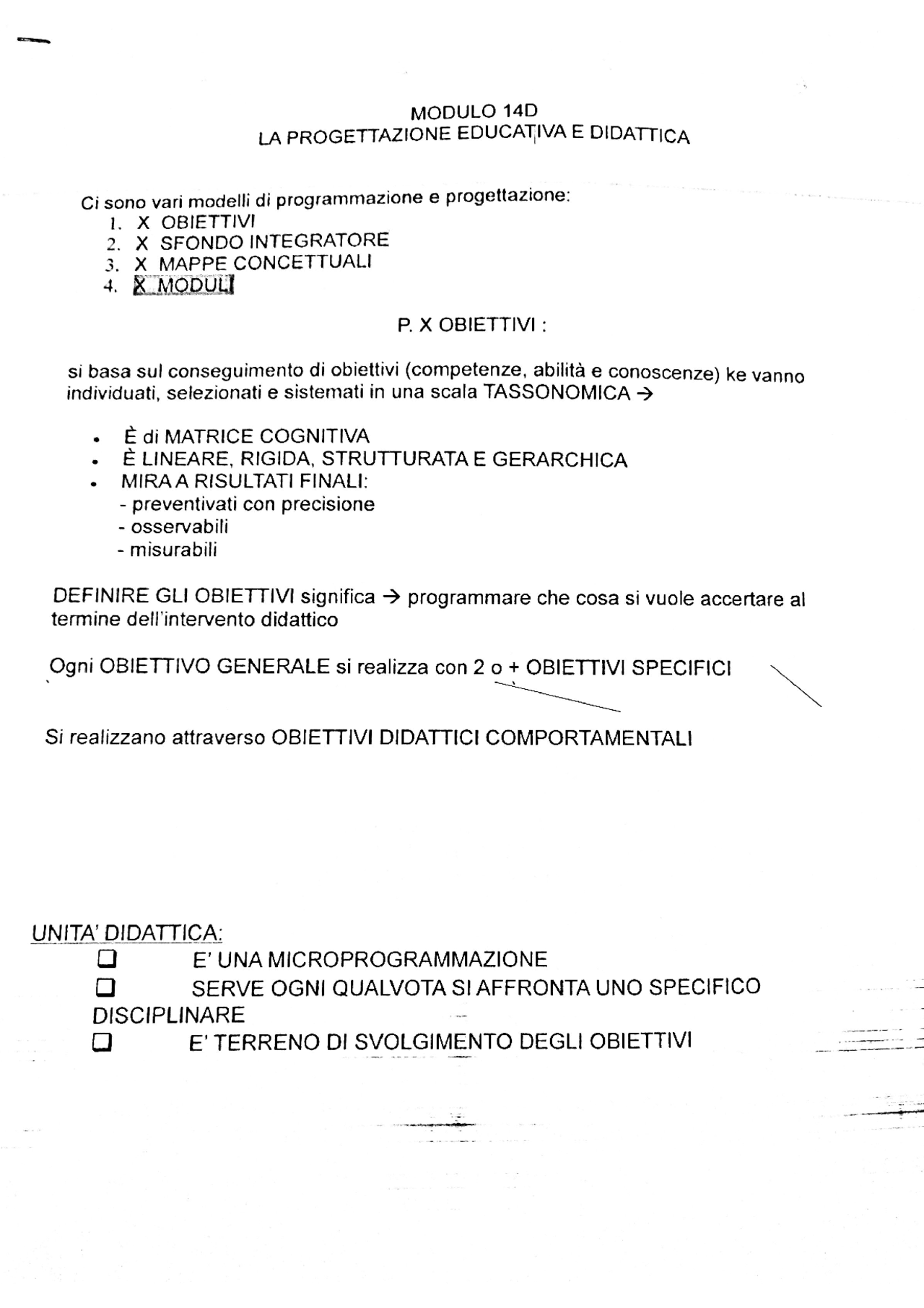 La Progettazione Educativa E Didattica Parte 1 Docsity