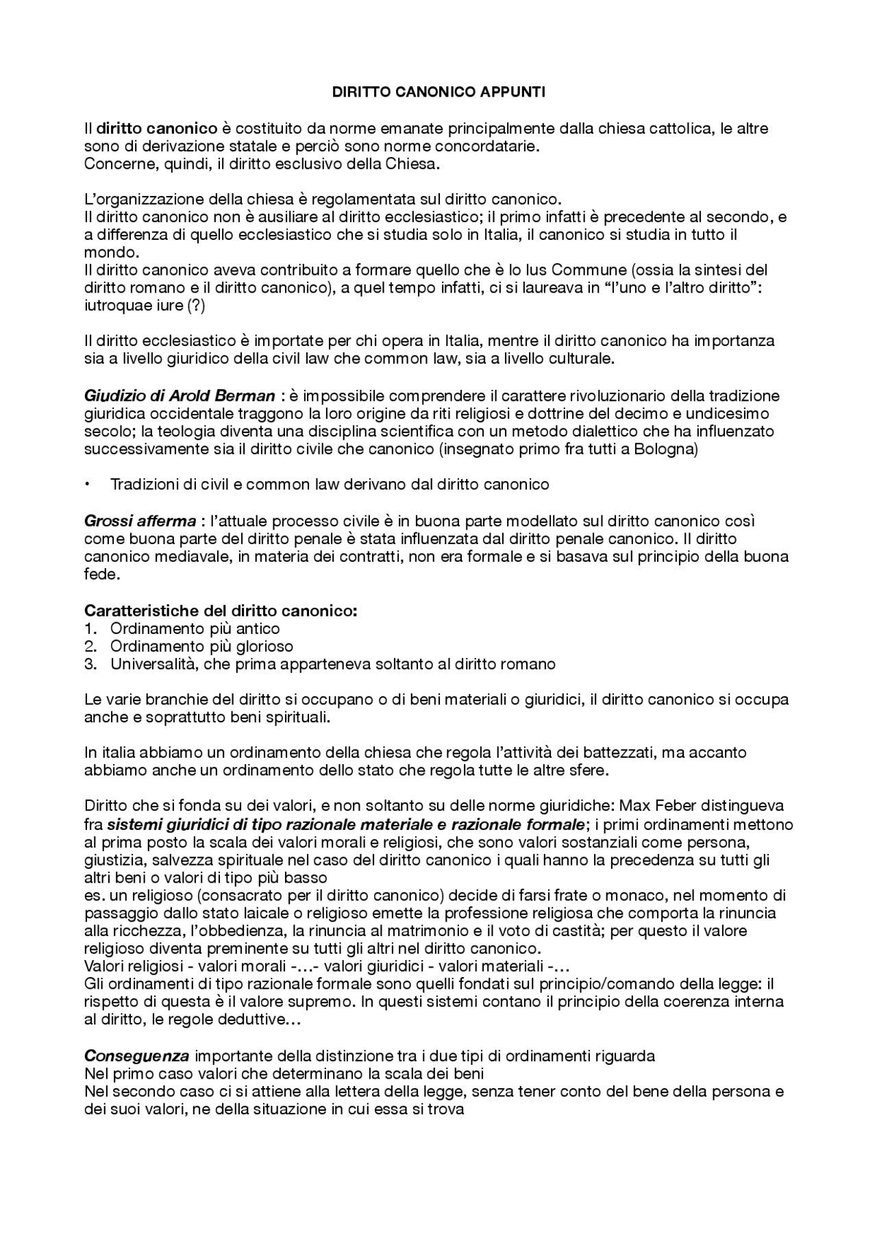 Diritto Canonico Fantappiè Docsity