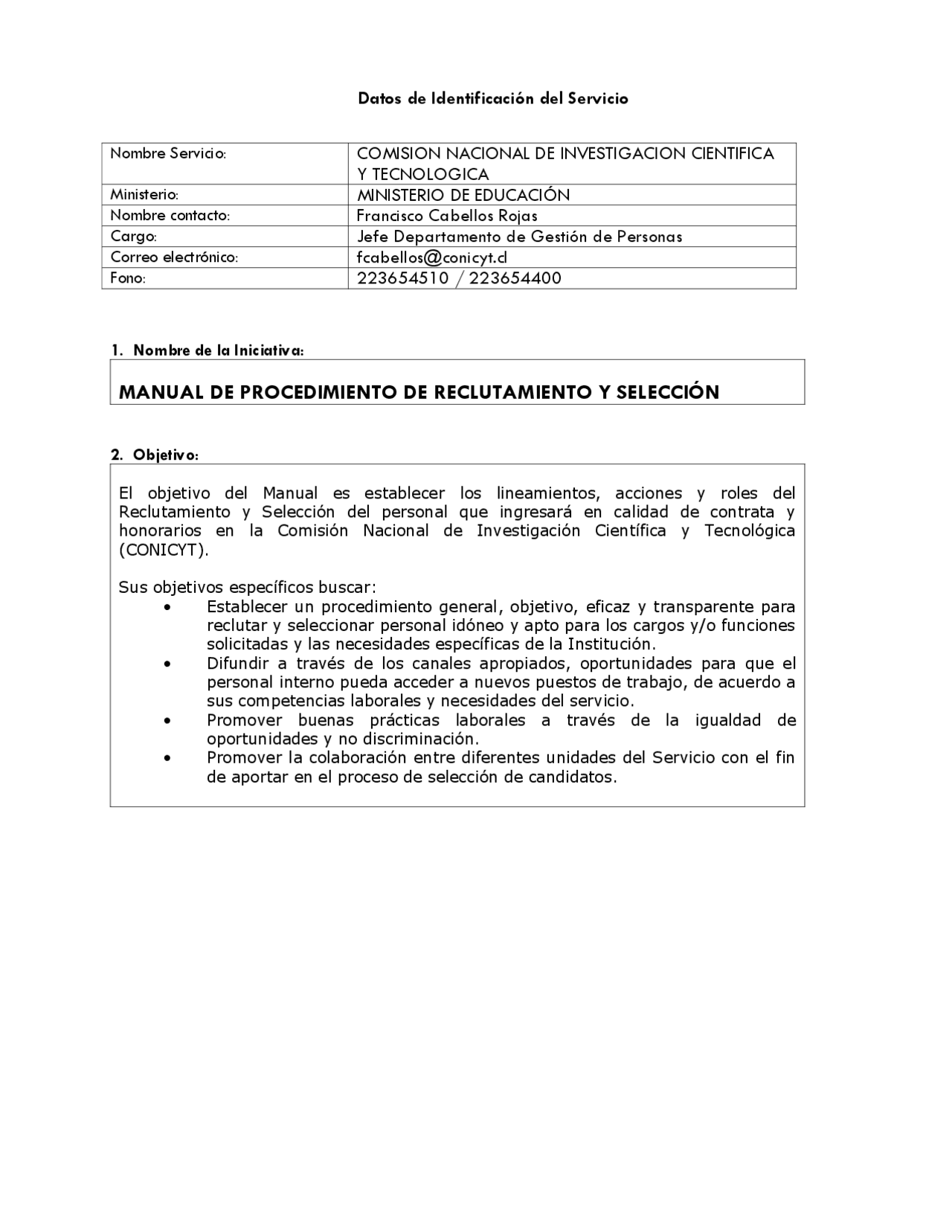 MANUAL DE PROCEDIMIENTO DE RECLUTAMIENTO Y SELECCIÓN - Docsity